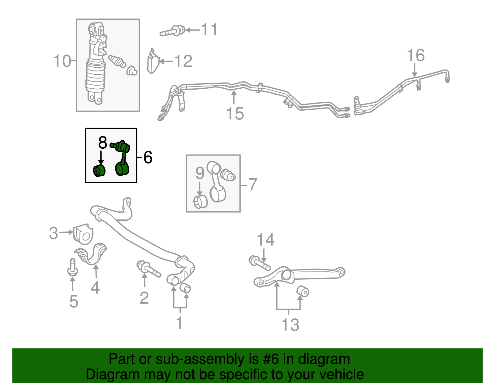 2008-2021 Toyota Land Cruiser Stabilizer Link 48820-60082 | Toyota ...