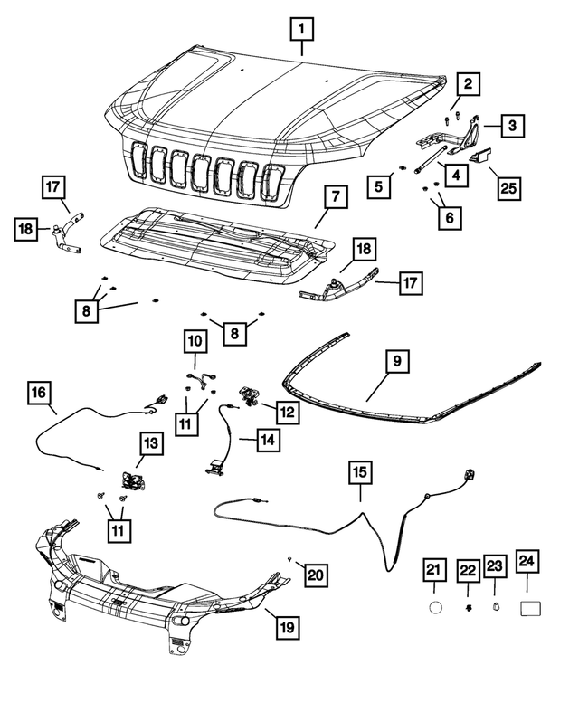 Front Bumper and Fascia for 2019 Jeep Cherokee | Mopar eStore