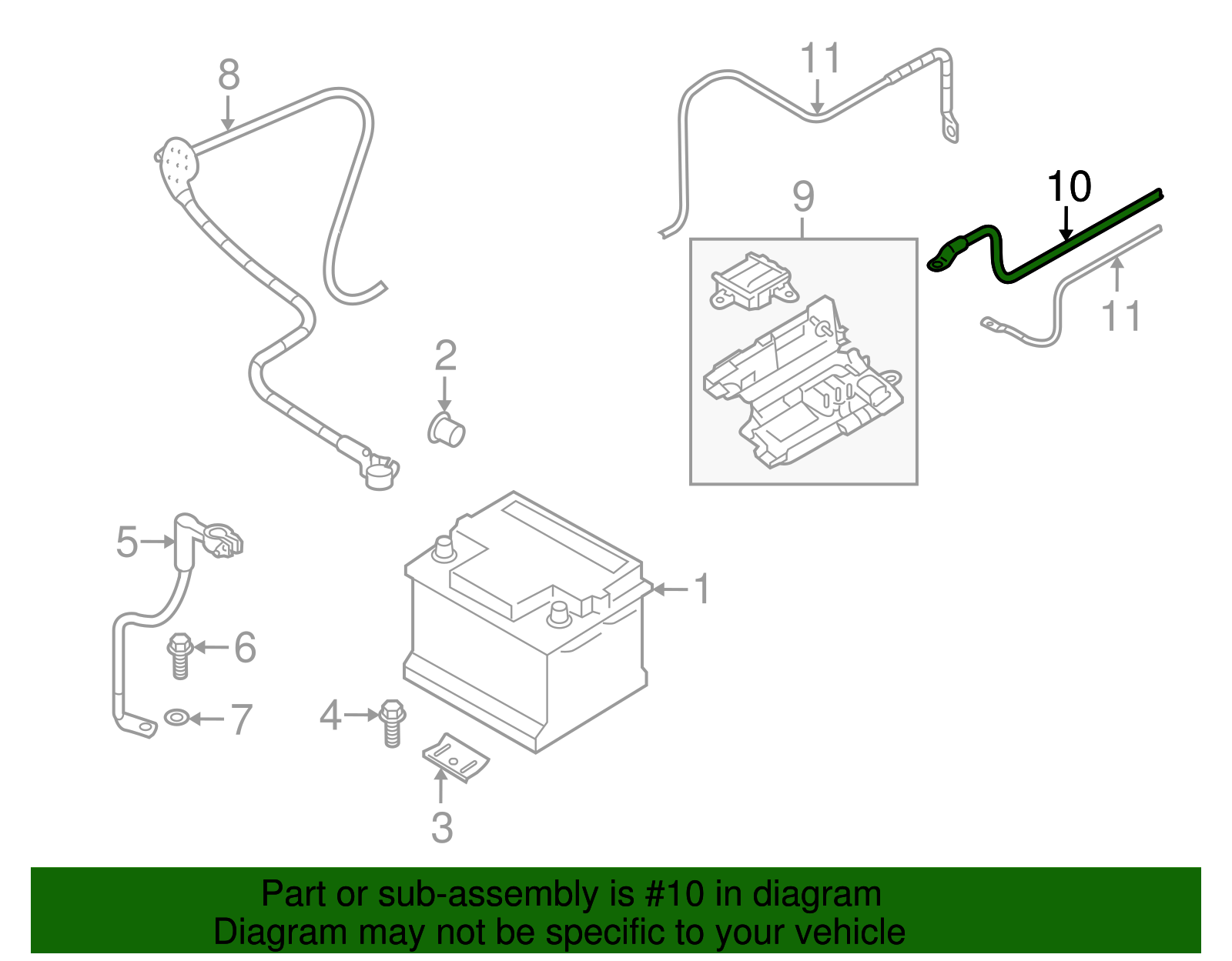 420-971-224-C - Cable 2008-2011 Audi R8 | Audi OEM Parts Guy