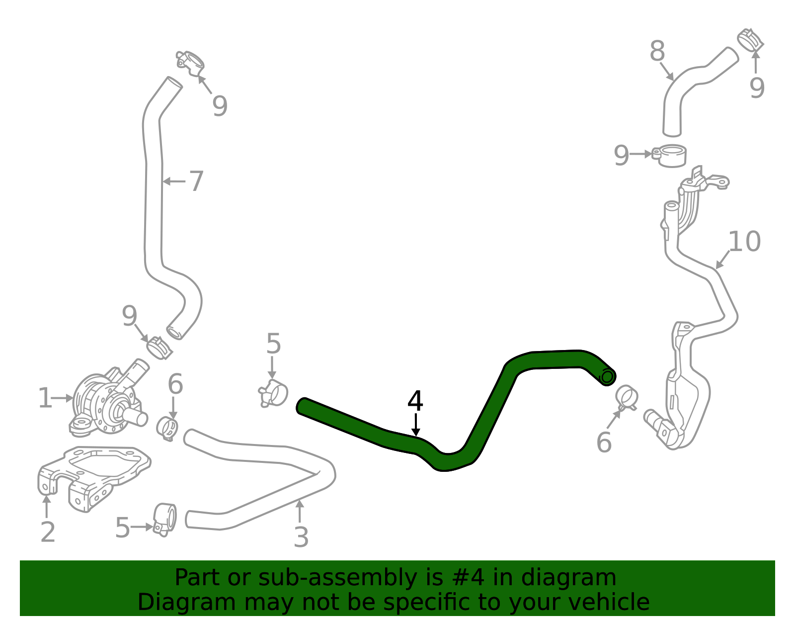 Radiator Hose 1J406-6C2-A00 - Dependable OEM Engine Cooling ...