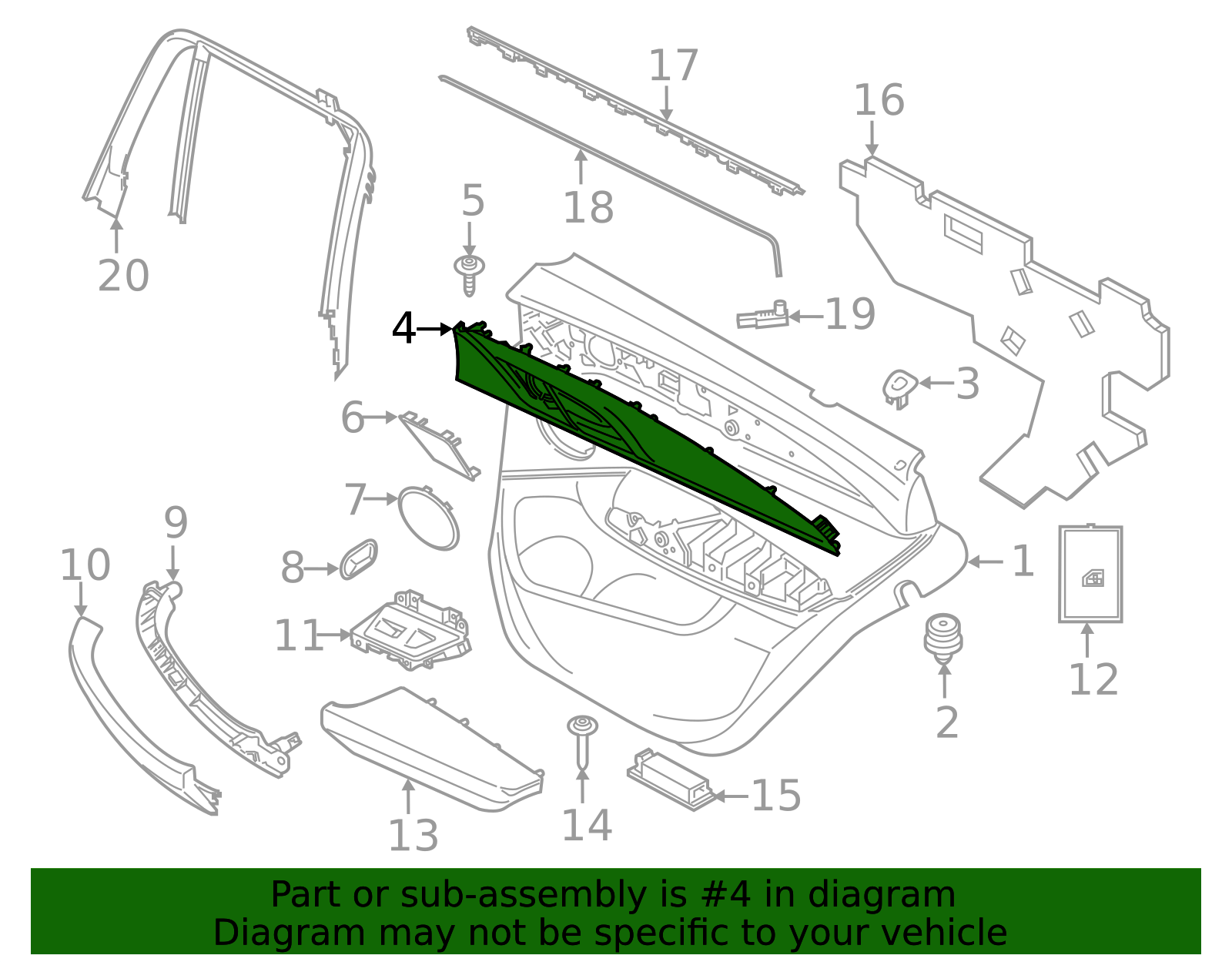 2022-2024 BMW X4 Upper Trim Panel 51-42-5-B4C-931 | BMW Parts Online Hub