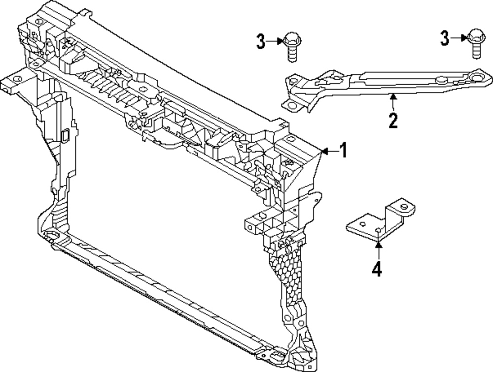 3CM-805-588-C - Radiator Support 2020-2023 Volkswagen | OEM VW Parts Haus