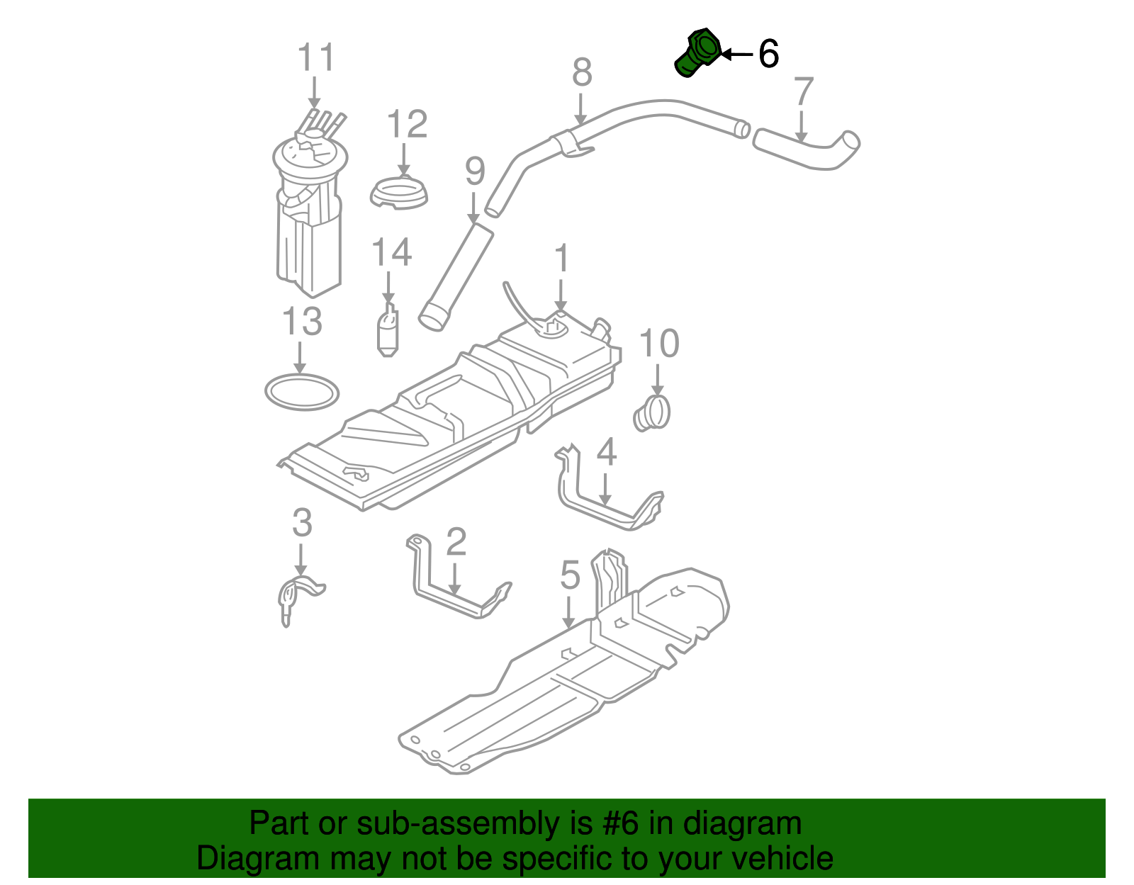 2001-2005 GM Fuel Tank Filler Pipe 15191596 | Hadwin-White Parts