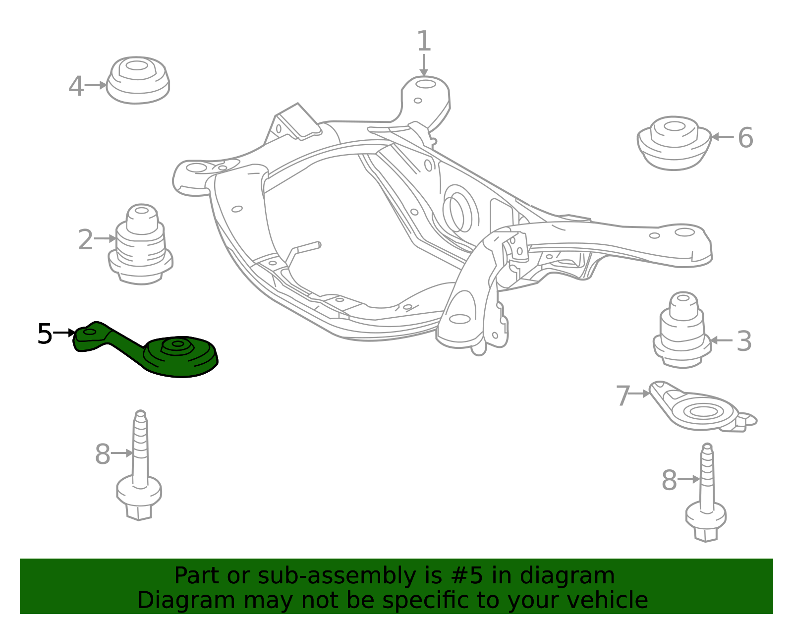 2021-2025 Toyota Sienna Suspension Cross-Member Stop 52273-08010 ...