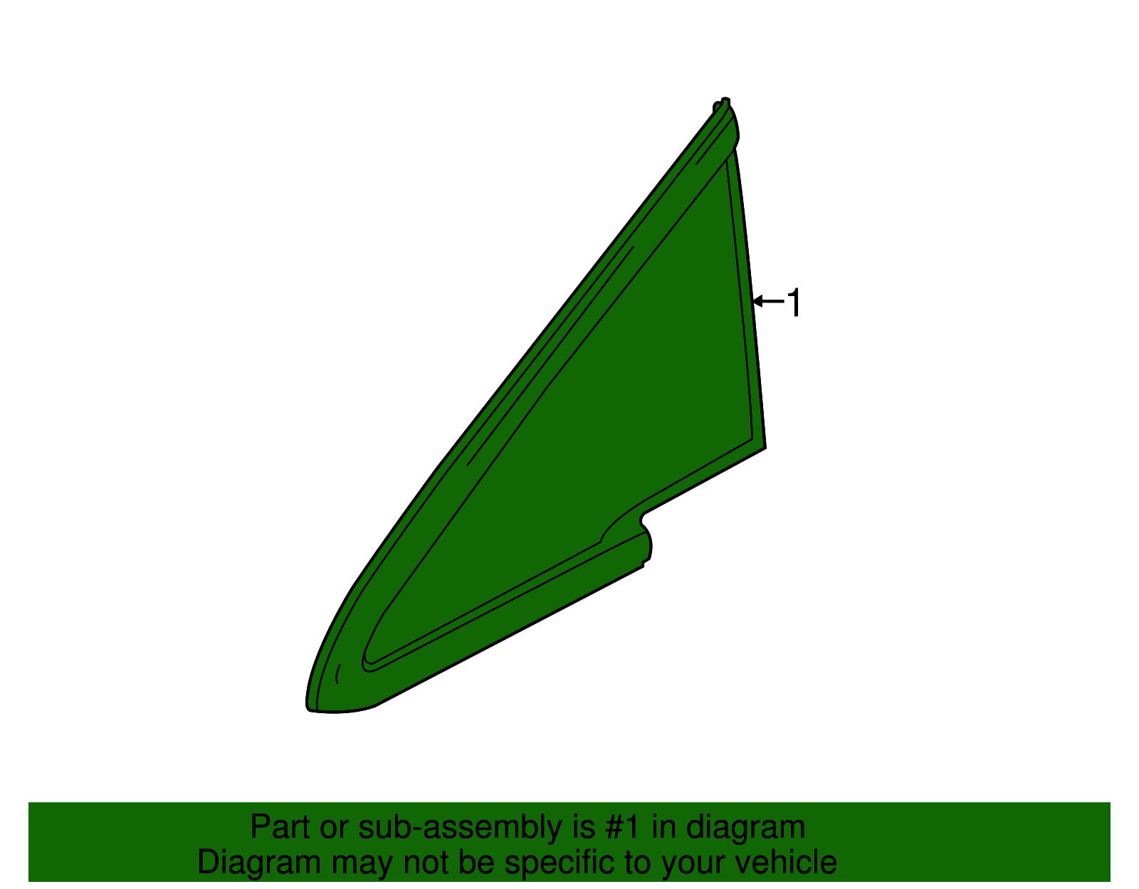 2017-2023 Chevrolet Bolt EV Passenger Side Windshield Pillar Stationary ...