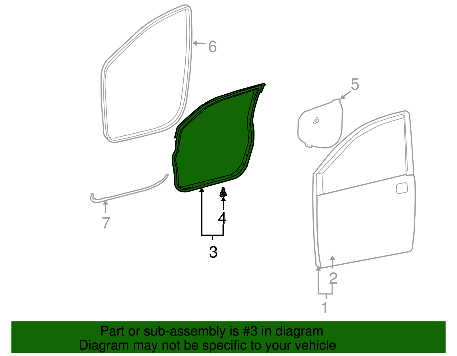 2004-2010 Toyota Sienna Door Weather-Strip Drivers Side (L/F)Toyota ...