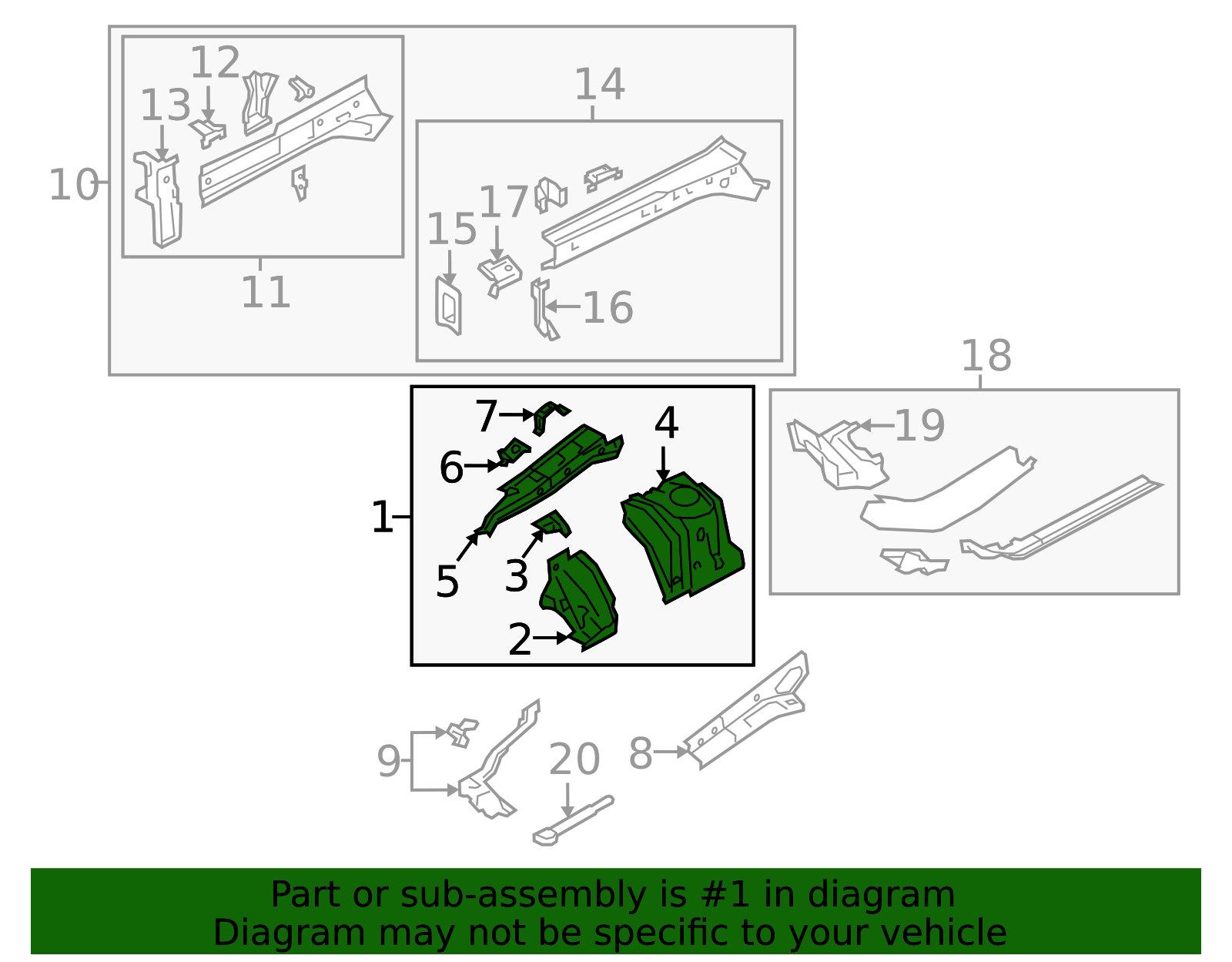 2017-2023 Subaru Apron Assembly 51609FL00A9P | Subaru Parts Plus