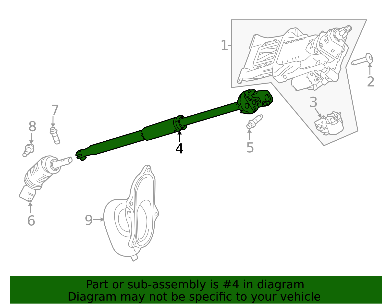 2013-2023 Land Rover Steering Shaft LR134726 | OEM Parts Online