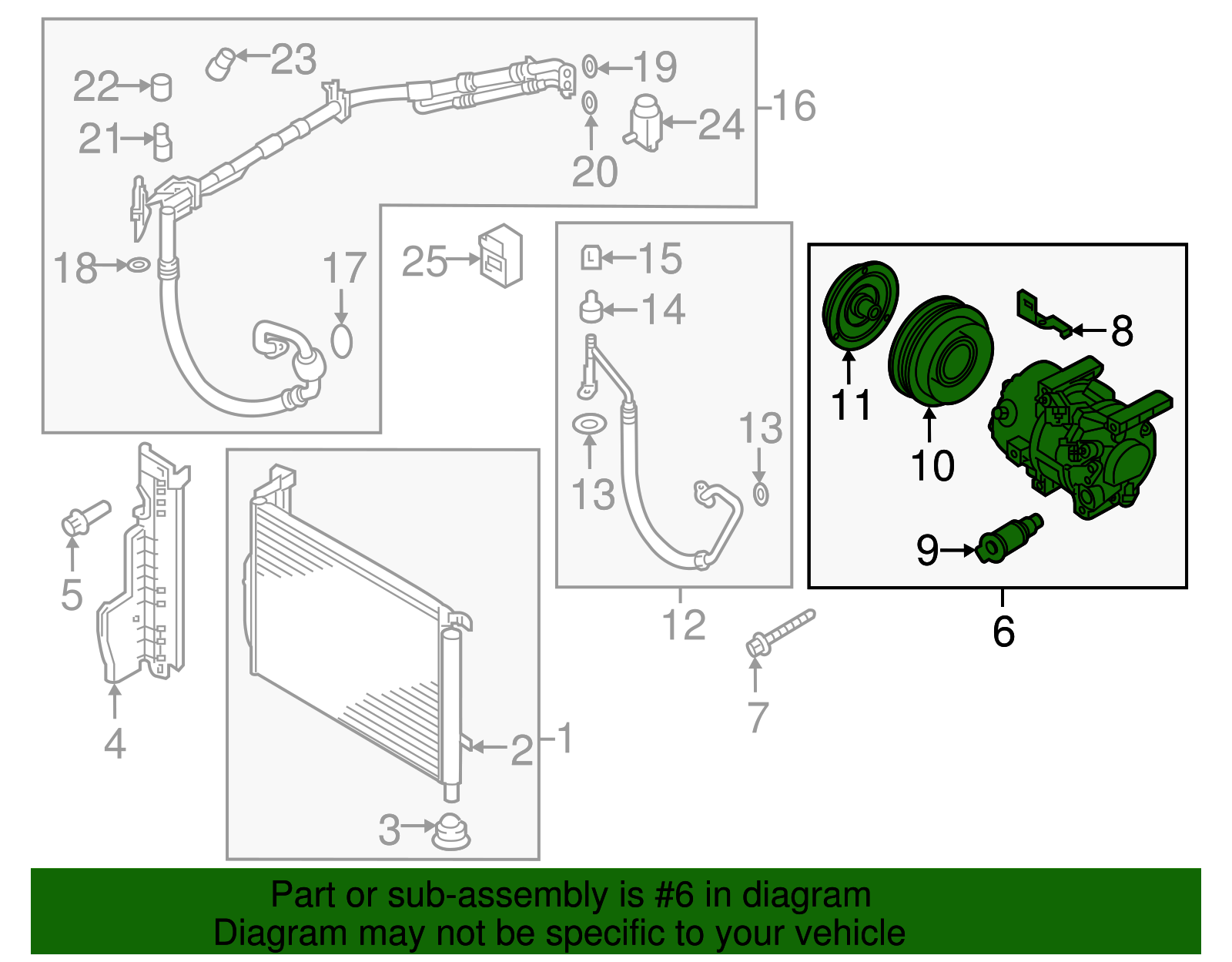 2016-2018 Kia Optima Compressor Assembly 97701-C3000RU | GetOEMParts.com