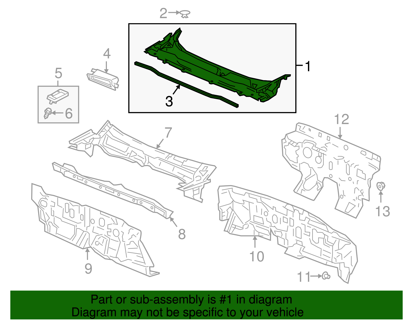 74200-TVA-A00 - Cowl Grille 2018-2022 Honda Accord | Honda Parts Online