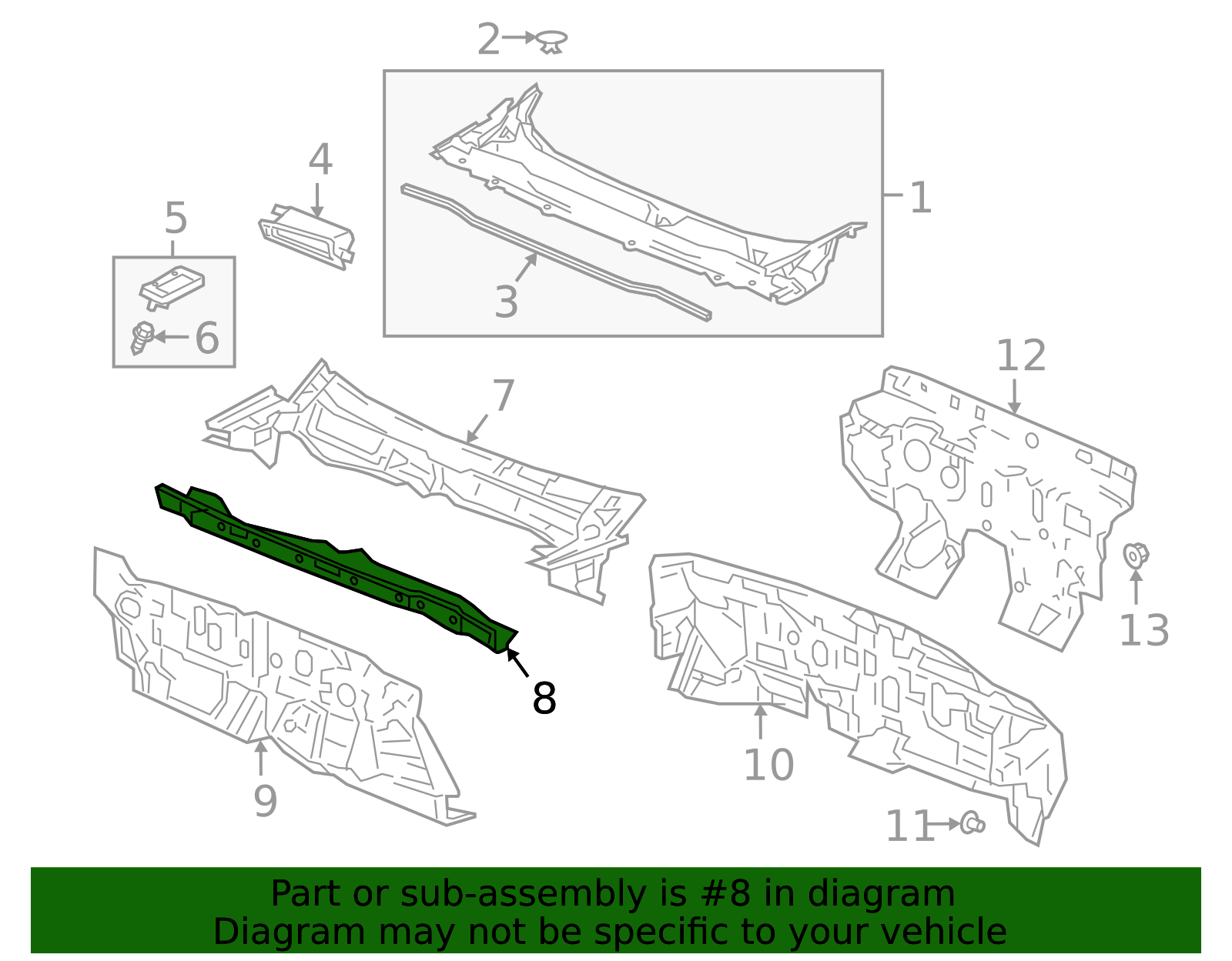 2018-2022 Honda Accord Upper Dash Panel 61100-TVA-A00ZZ | Honda Factory ...