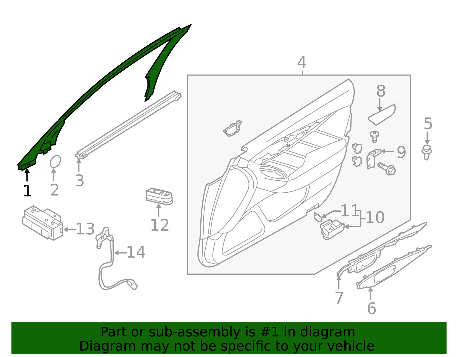 80293-4GA1A - Upper Molding Infiniti Wholesale Direct