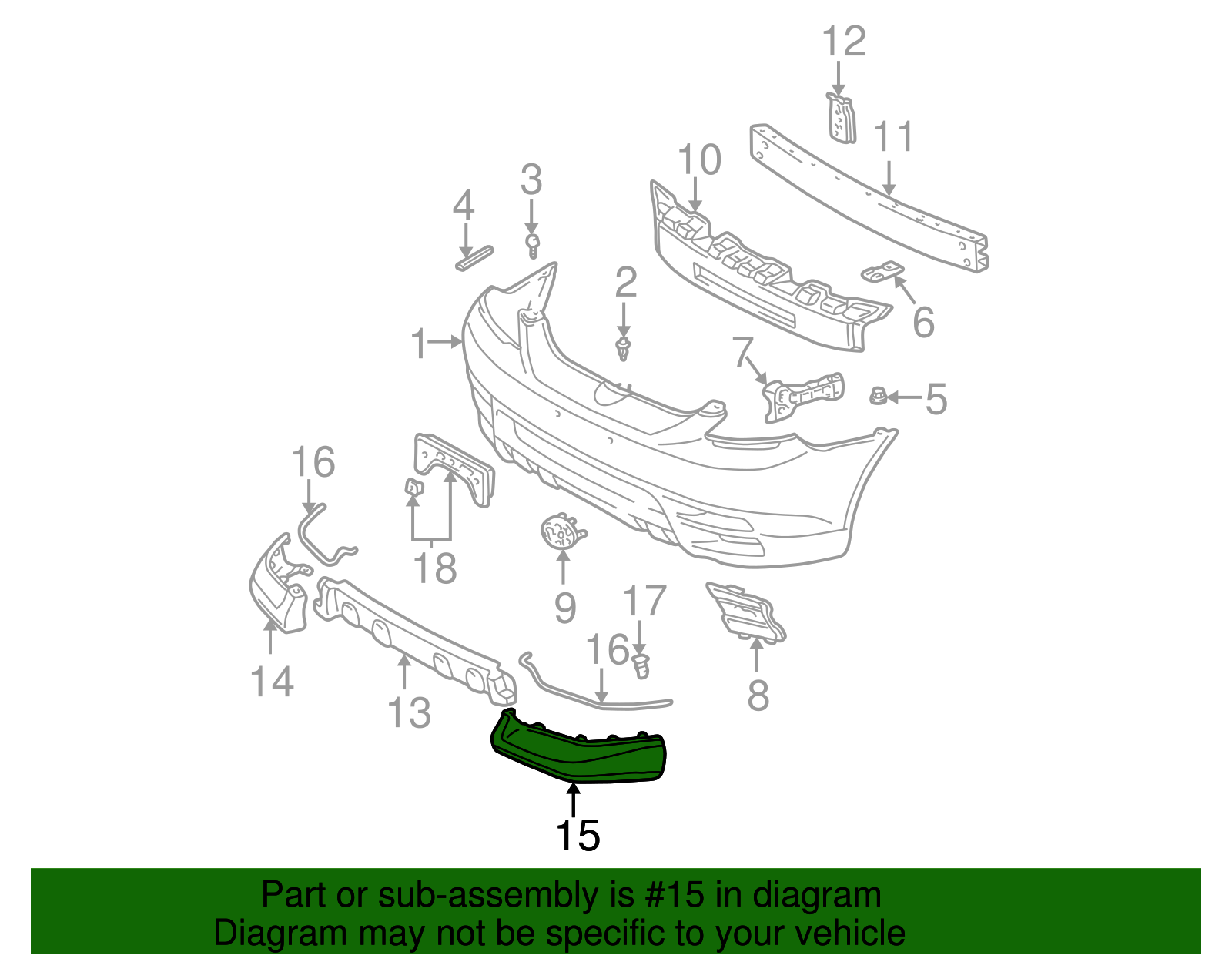 2003-2004 Toyota Matrix Spoiler 76852-02900 | Toyota San Diego Parts