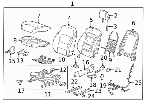 Driver Seat Components for 2022 GMC Acadia | GMPartsDirect.com