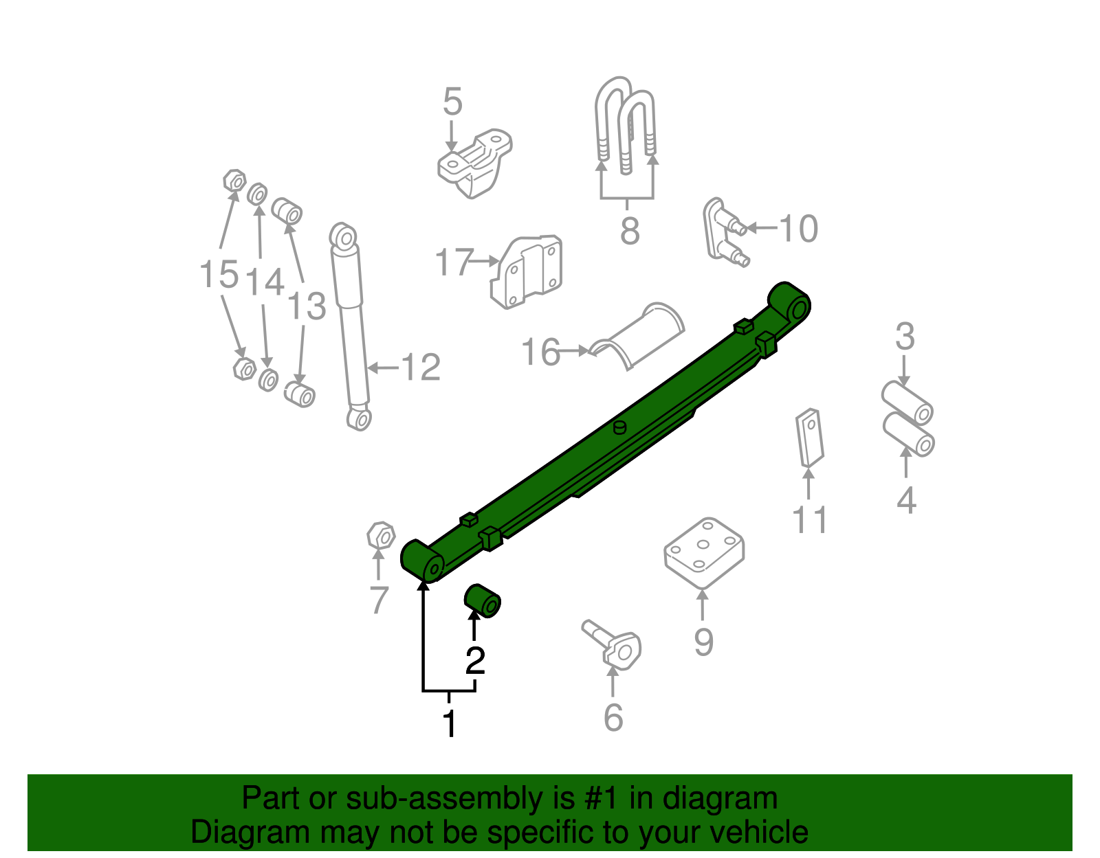 550208Z900 - Nissan Leaf Spring 2002-2004 Nissan Xterra | Performance ...