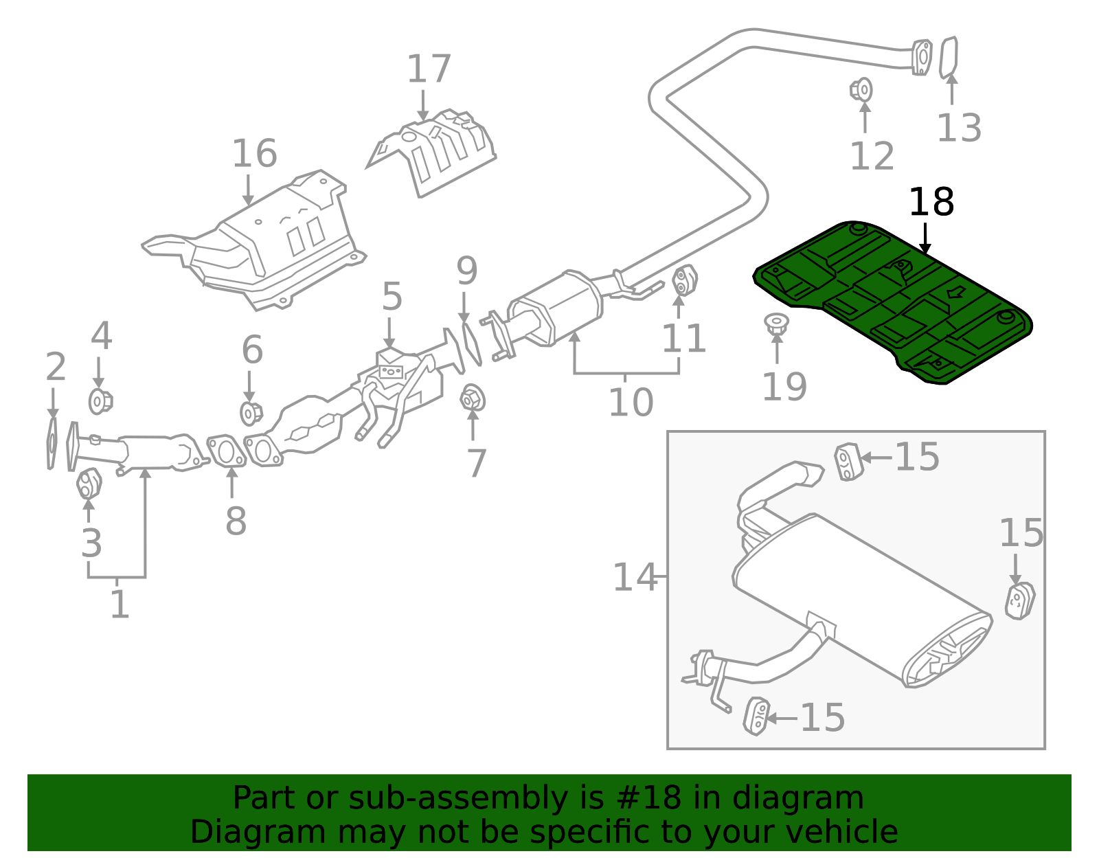 28795-G2100 - Heat Shield 2017-2022 Kia | Kia.Parts Store