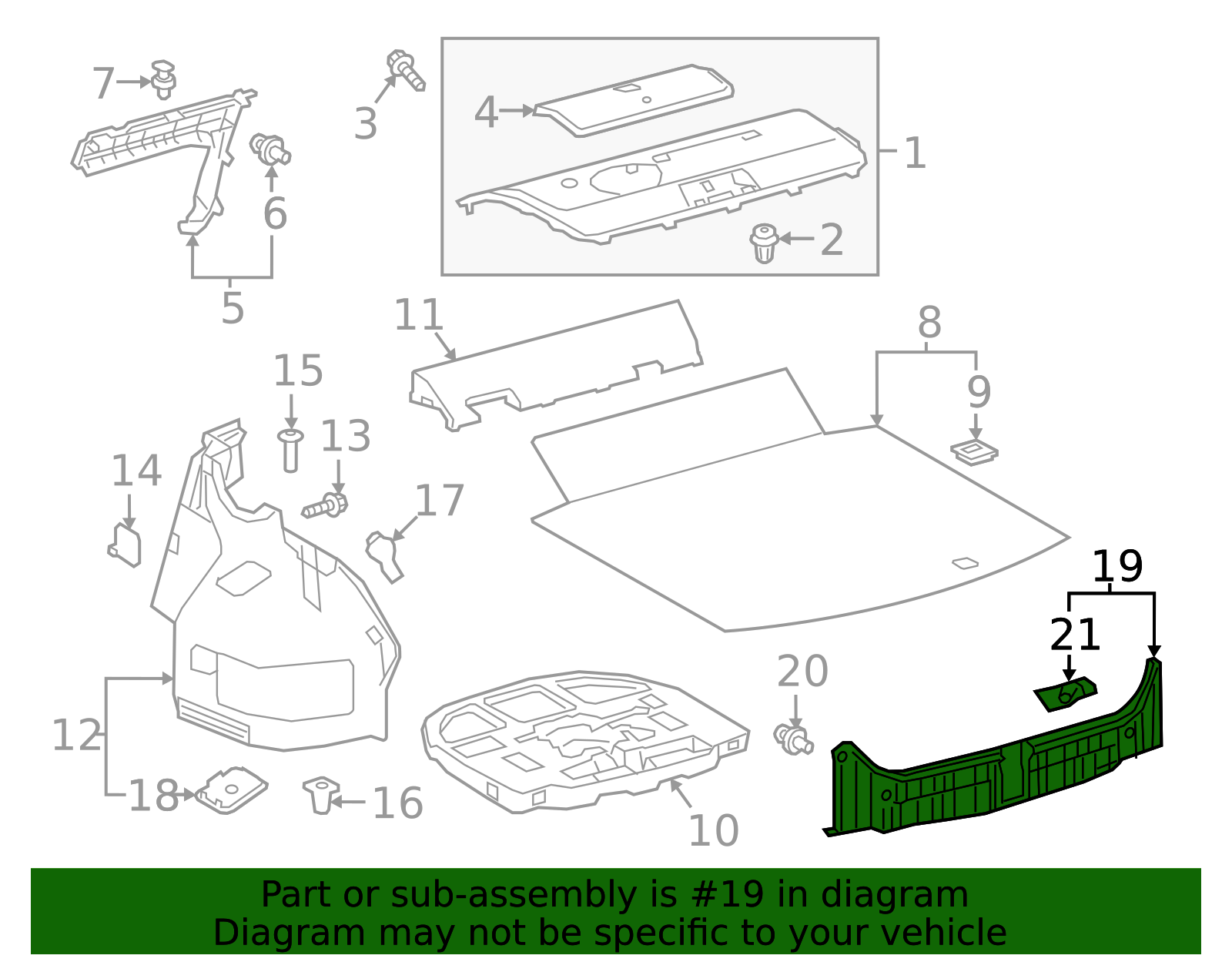 Genuine Toyota Rear Panel Trim part# 58387-06210-C0 for 2018-2025 ...