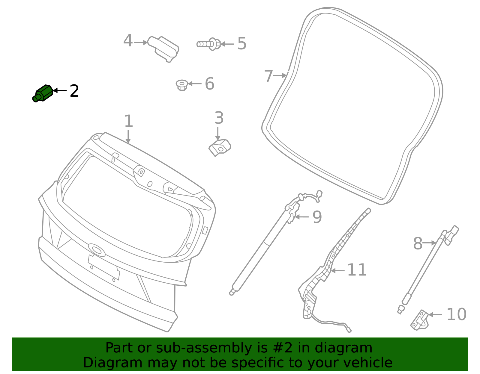 17379-20834 - Lift-Gate Stop Bumper 2021-2025 Kia | Kia.Parts Store