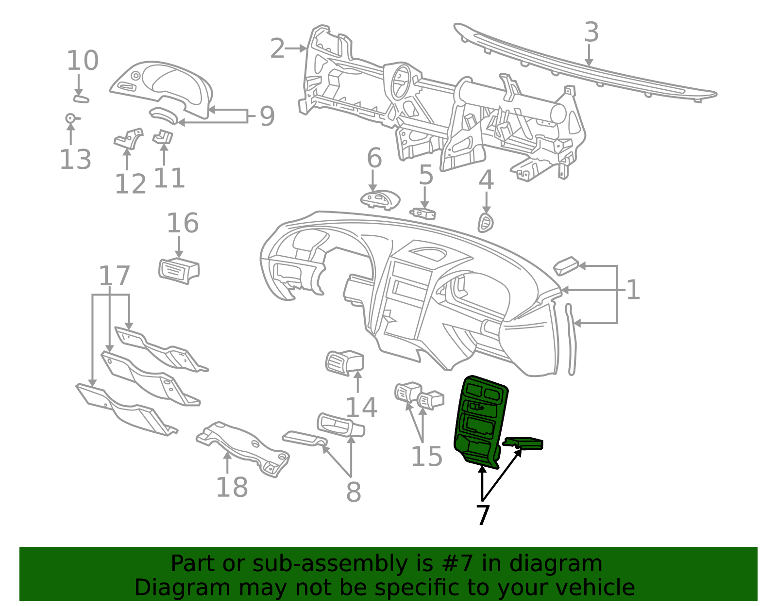 2001-2004 Ford Mustang Instrument Panel Trim Panel 3R3Z-6304338-BAE ...
