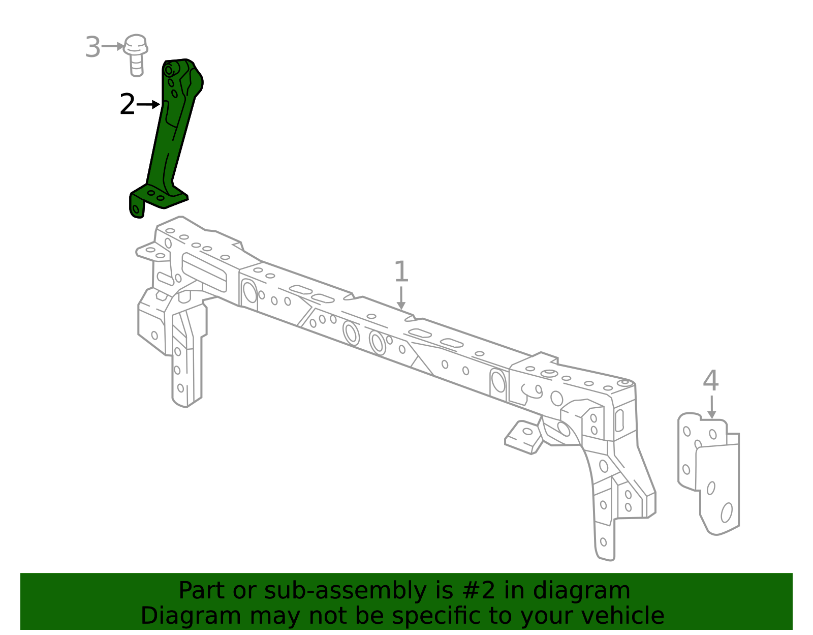 42699797 - High-Quality Front End Driver Side Upper Tie Bar Extension ...