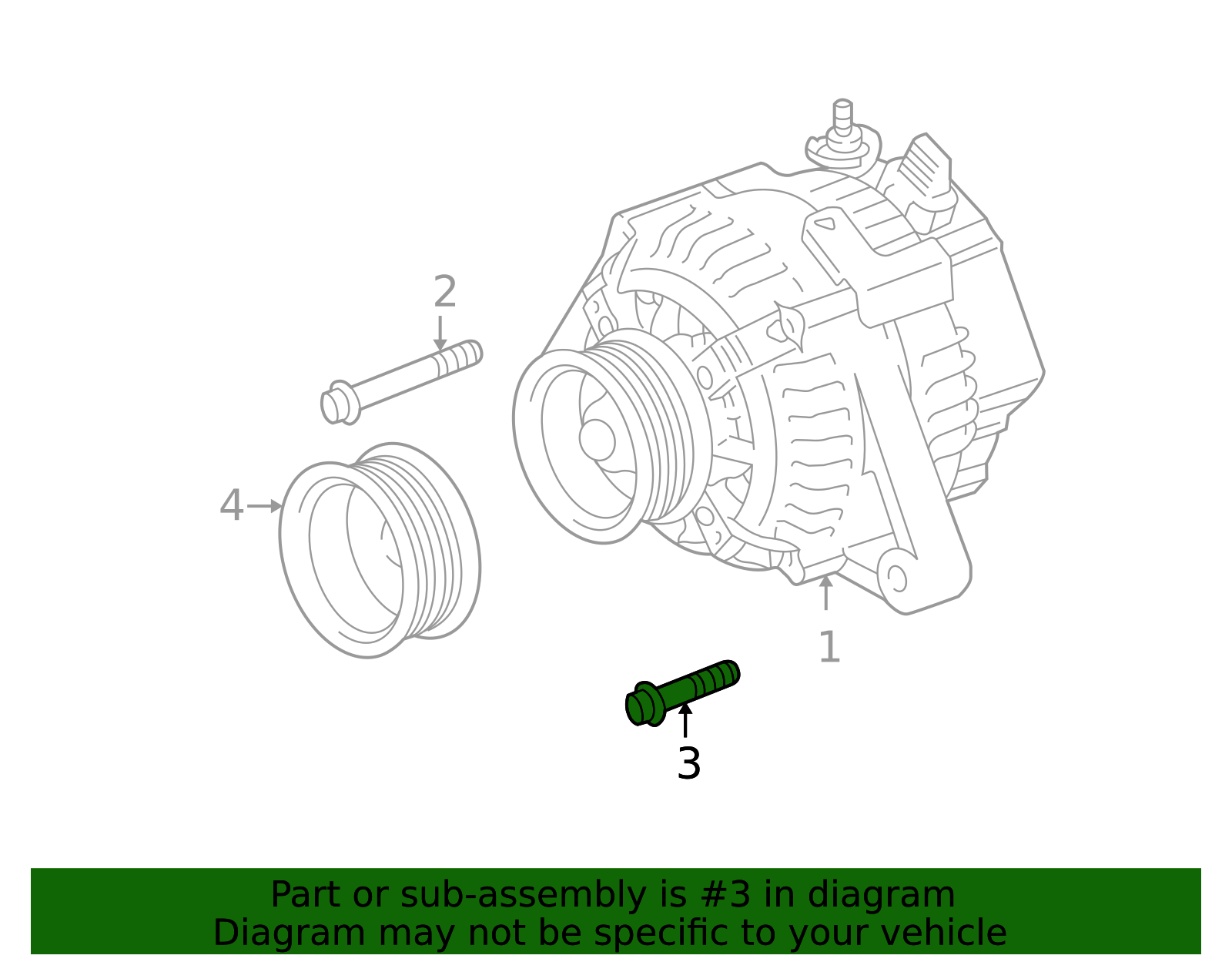 Genuine Official Toyota Alternator Mount Bolt part# 91511-J0840 for ...
