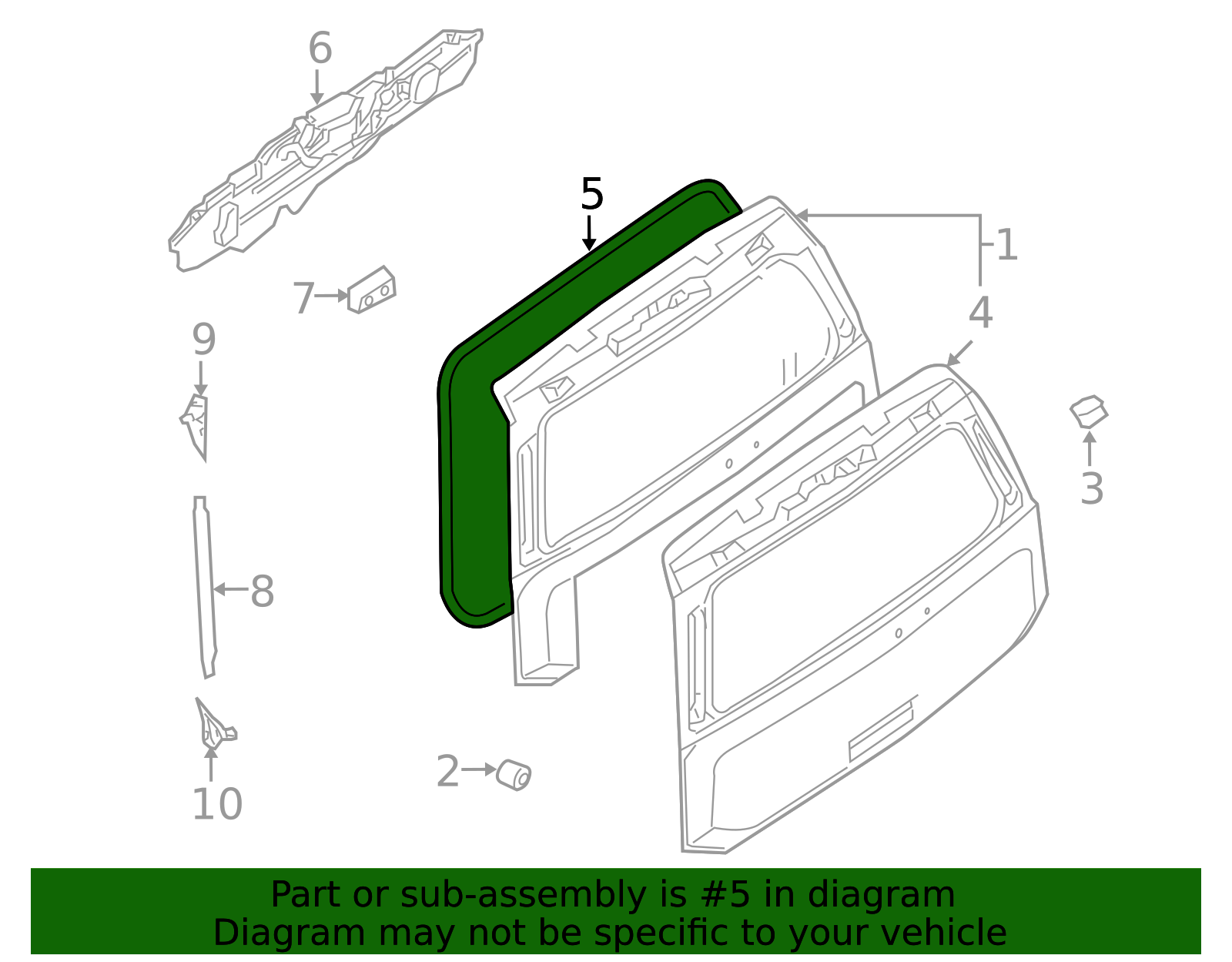 90832-7S00A - Weatherstrip 2004-2015 Nissan | Official Nissan Parts Store