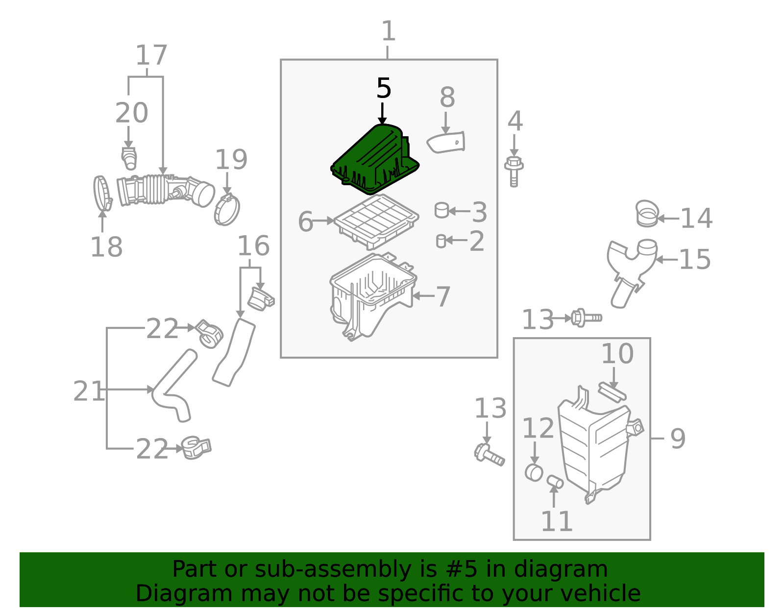 2004-2008 Chevrolet Air Cleaner Upper Housing 96536695 GM ...
