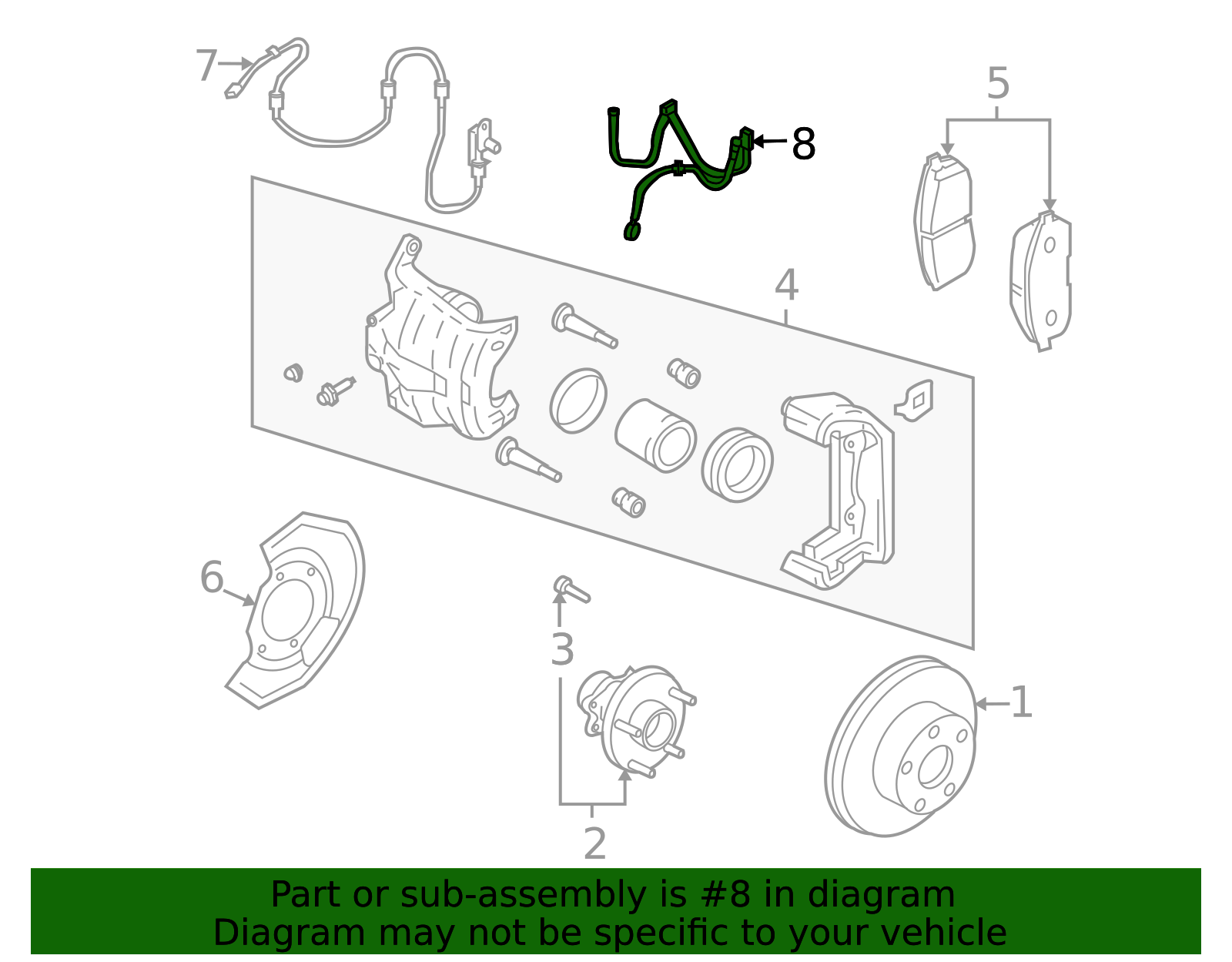 2003-2009 Nissan 350Z Brake Hose - Driver's Side (LH) 46211-AL50A ...