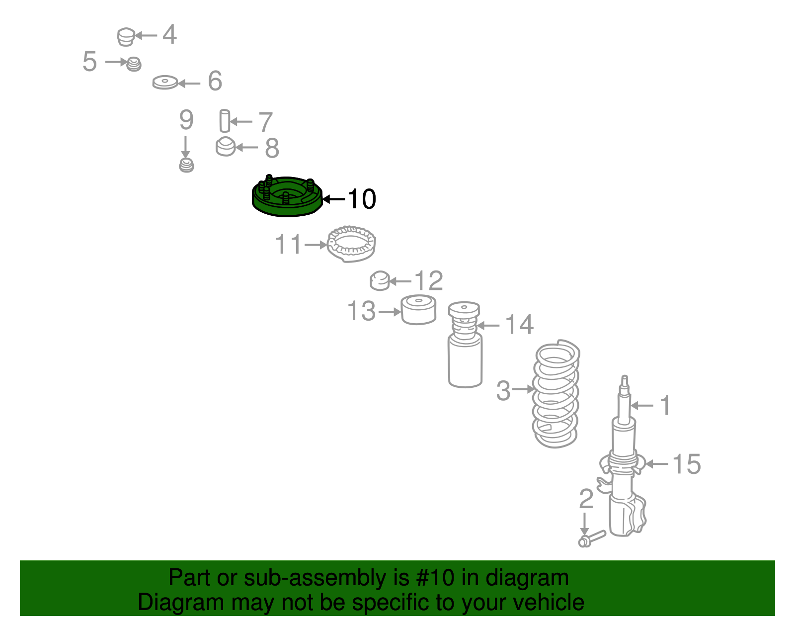 2001-2006 Mitsubishi Montero Shock Mount MR448170 | Mitsubishi Parts Canada