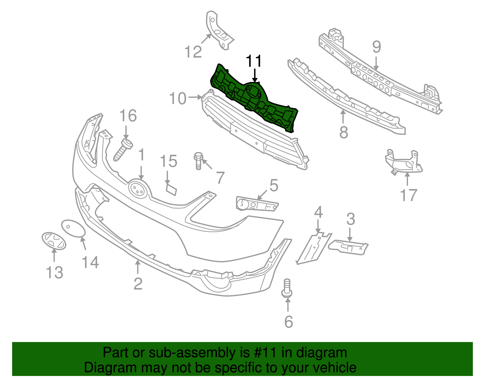 Hyundai - 86551-3J000 - Center Reinforced - 2007-2012 Hyundai Veracruz ...