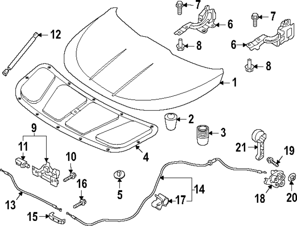 66920-AT000 - Hinge 2023-2025 Kia | Kia.Parts Store