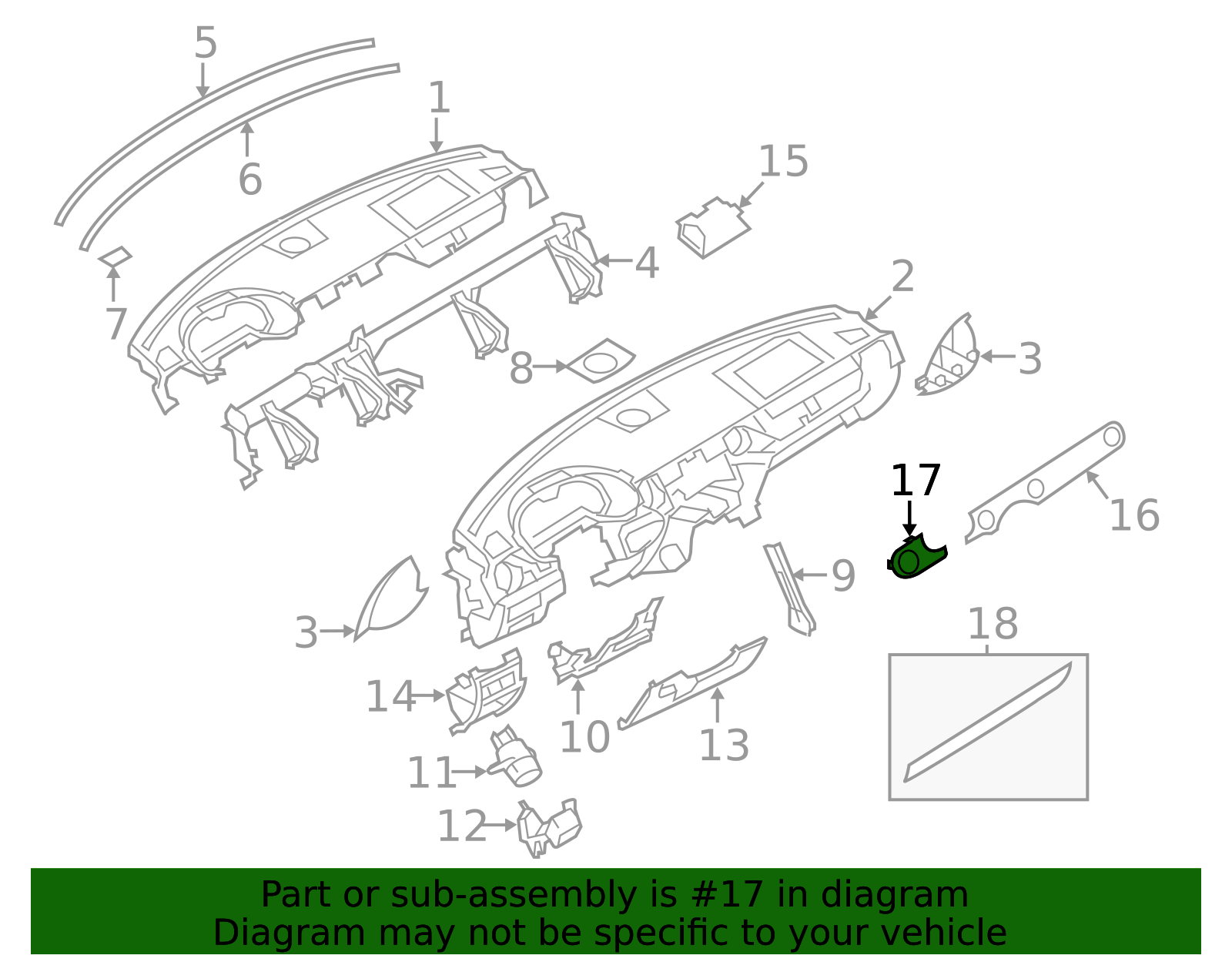 NR95-55-331-50 - Finish Panel 2013-2015 Mazda MX-5 Miata | MazdaParts ...