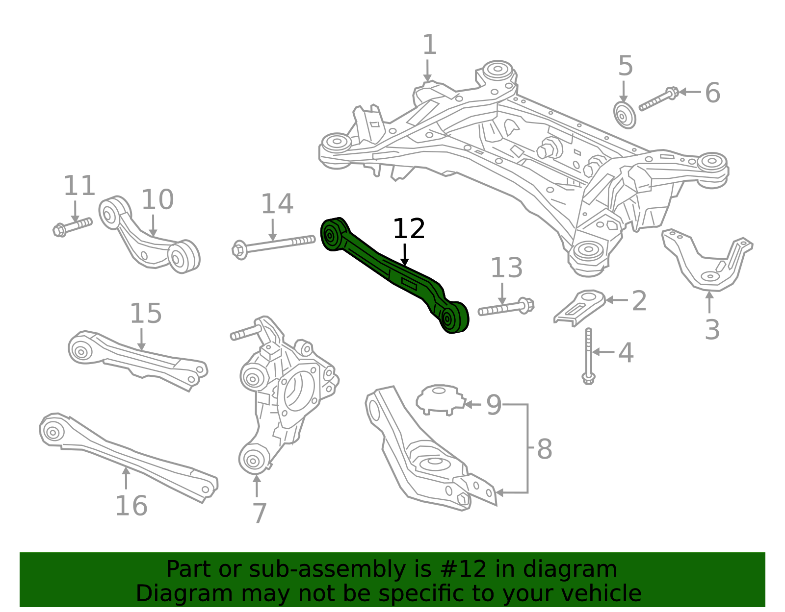 52340-TJB-A00 - High-Quality Trailing Arm for 2019-2025 Acura RDX ...