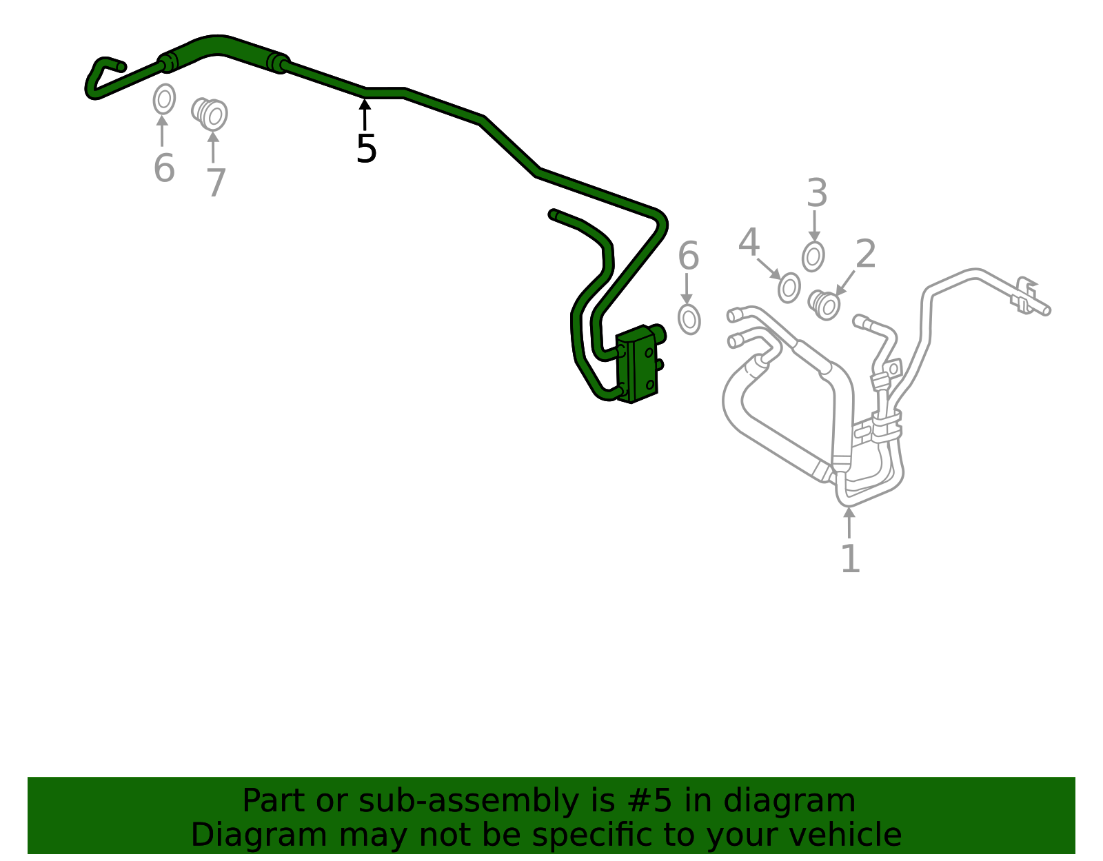 2018-2024 GM Automatic Transmission Fluid Cooler Line 84467773 ...