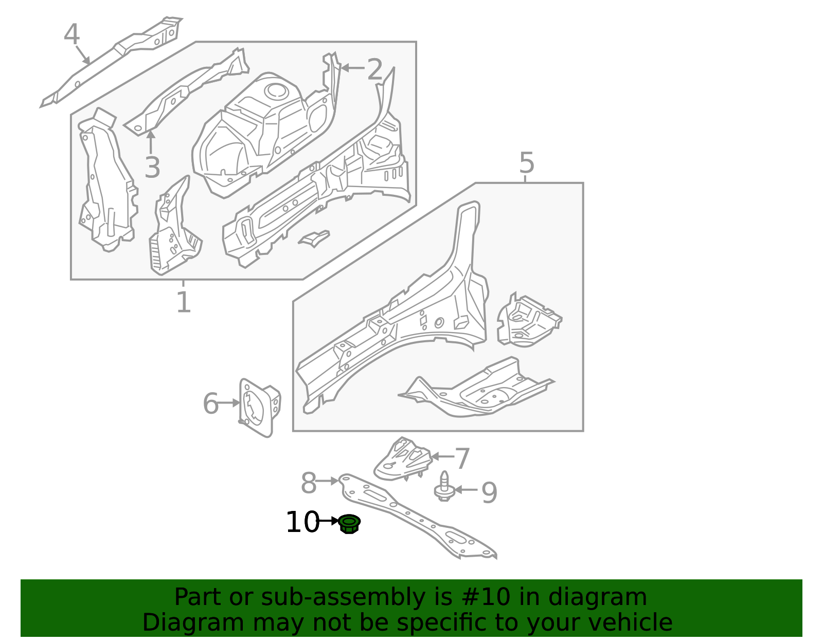 2010-2020 Ford Cross Bar Nut -W713528-S440 | TascaParts.com