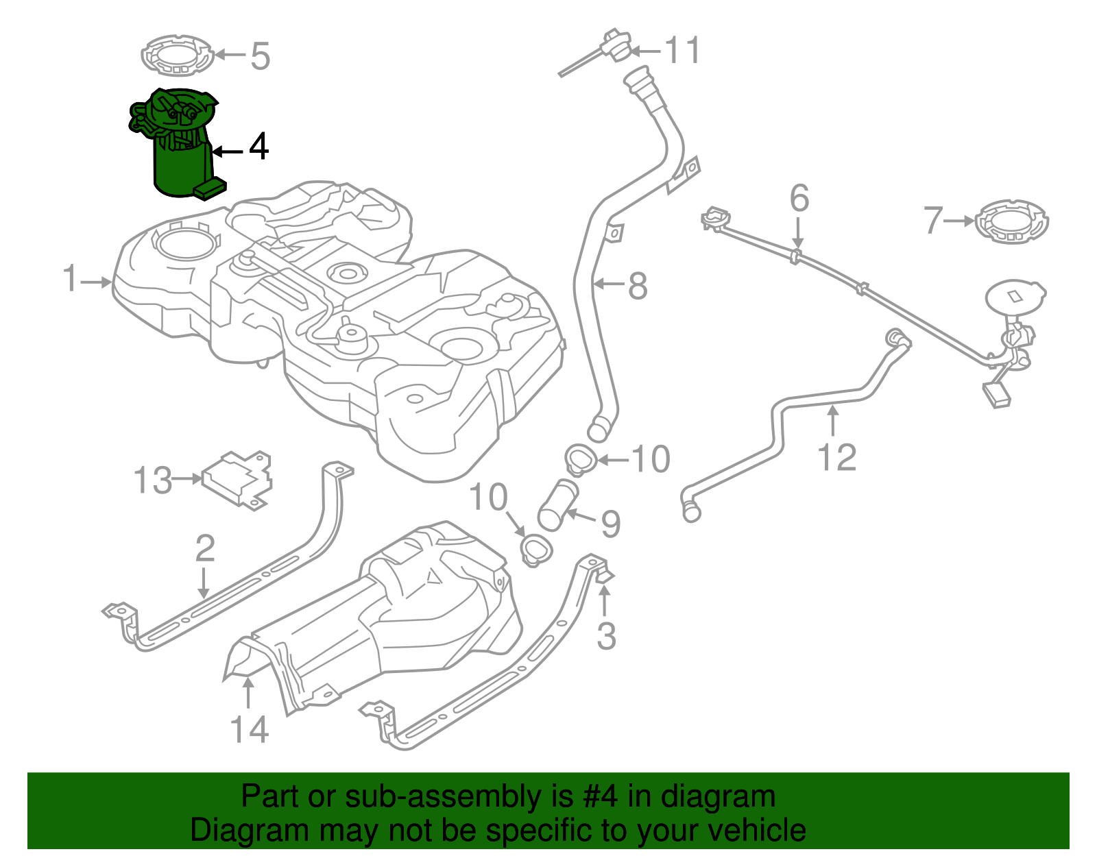 2012-2013 Volvo S60 Fuel Pump 31372901 | Genuine Volvo Replacement Parts