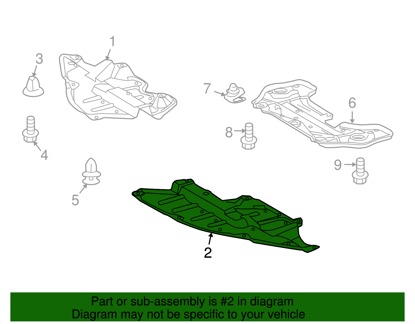 51442-0T010 - Under Cover - 2009-2015 Toyota Venza | Nucar Toyota of ...