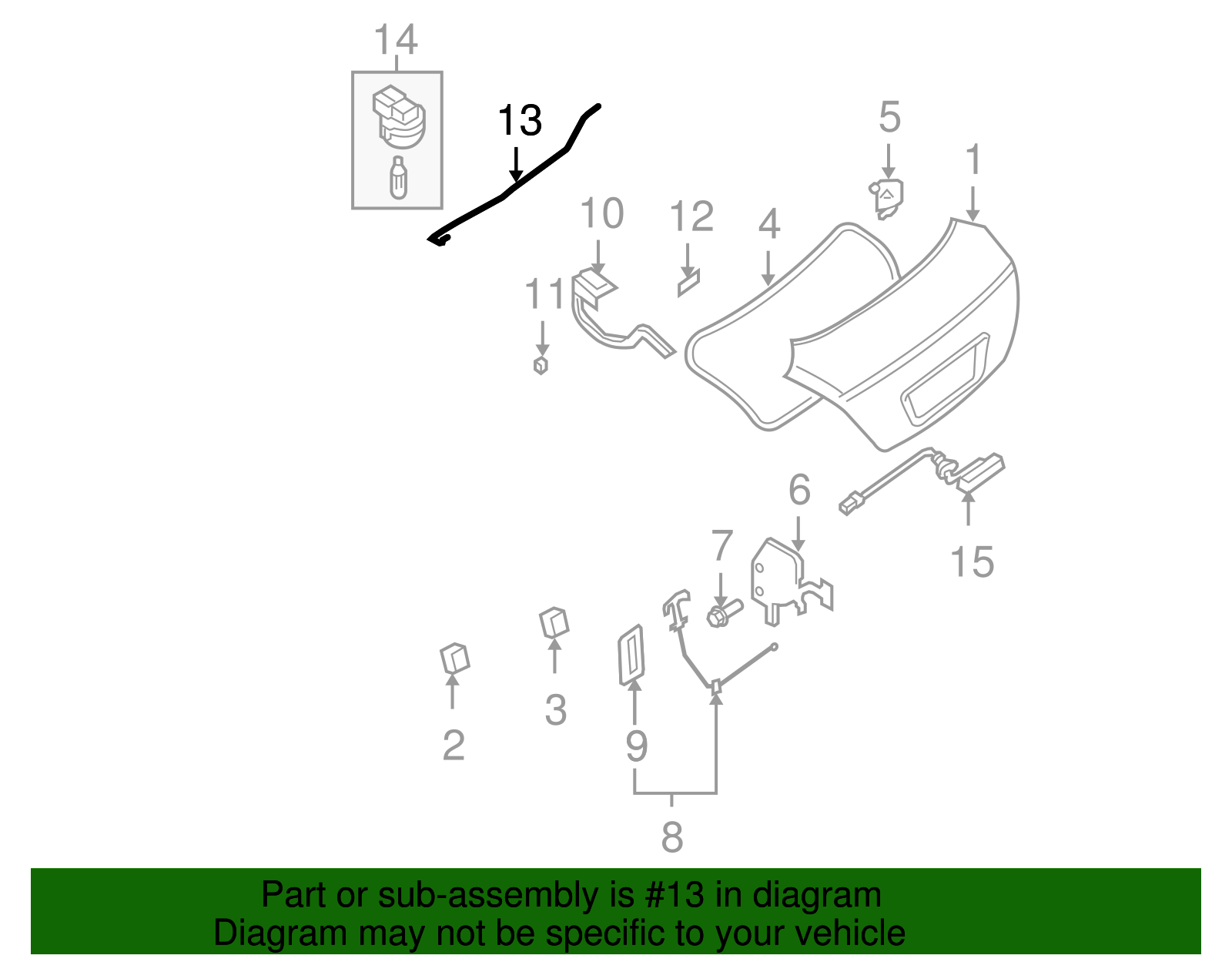 84432-JA000 - Torsion Rod 2007-2012 Nissan Altima | Nissan Parts ...