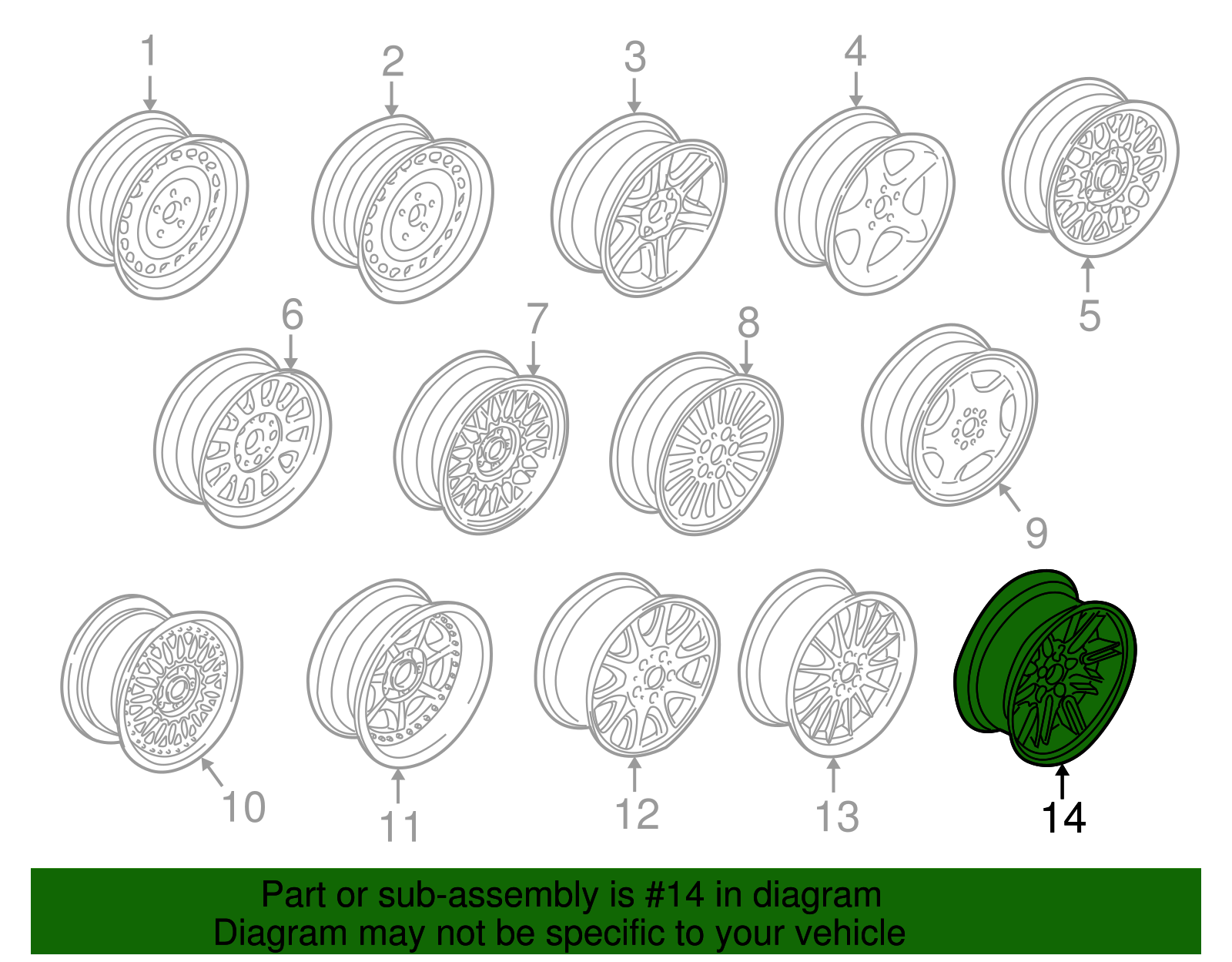36112228950 - Genuine OEM BMW - Light Alloy Wheel / Rim Chromshadow ...