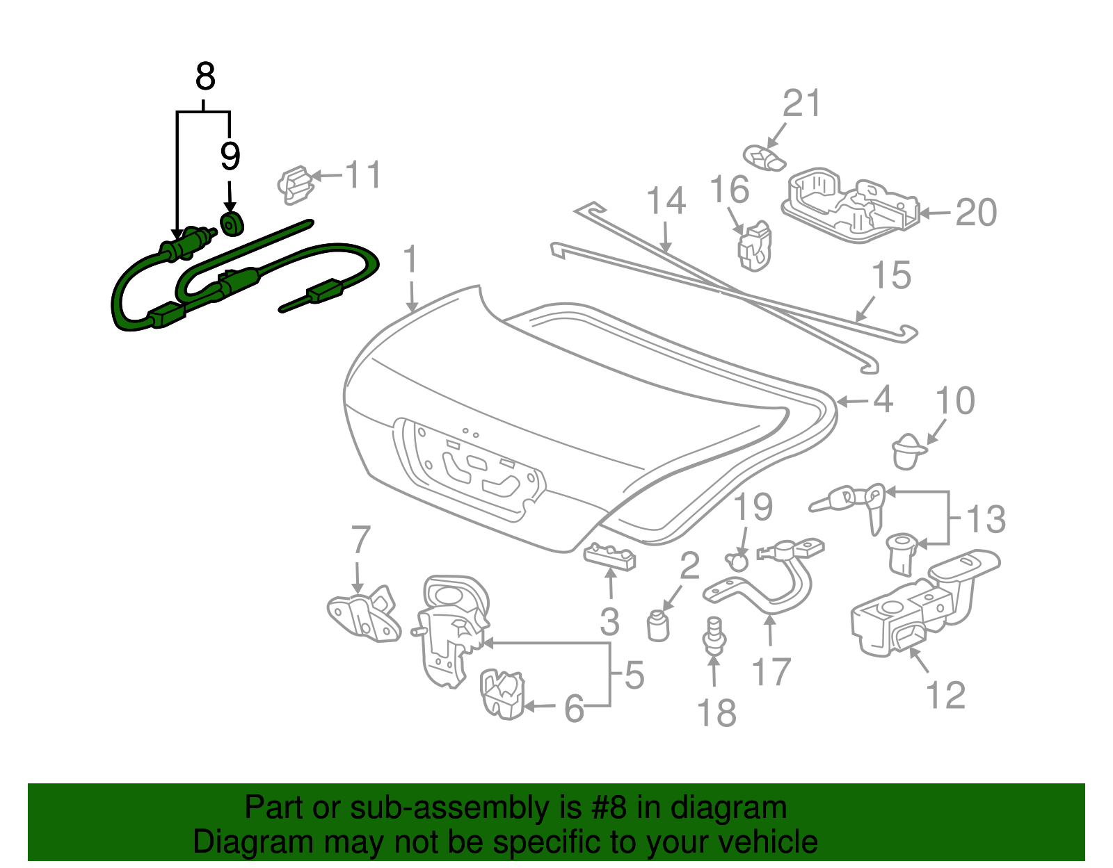 74880-SDA-405 - Release Cable 2003-2007 Honda Accord | Honda Parts Online