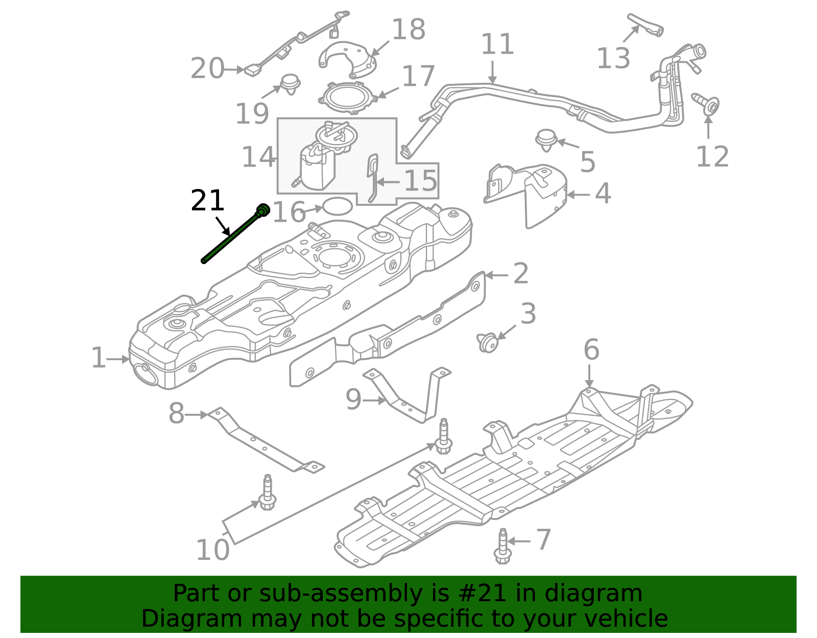 2021-2025 Ford Bronco | Tube | MB3Z-9C318-A | Walls' Ford Parts