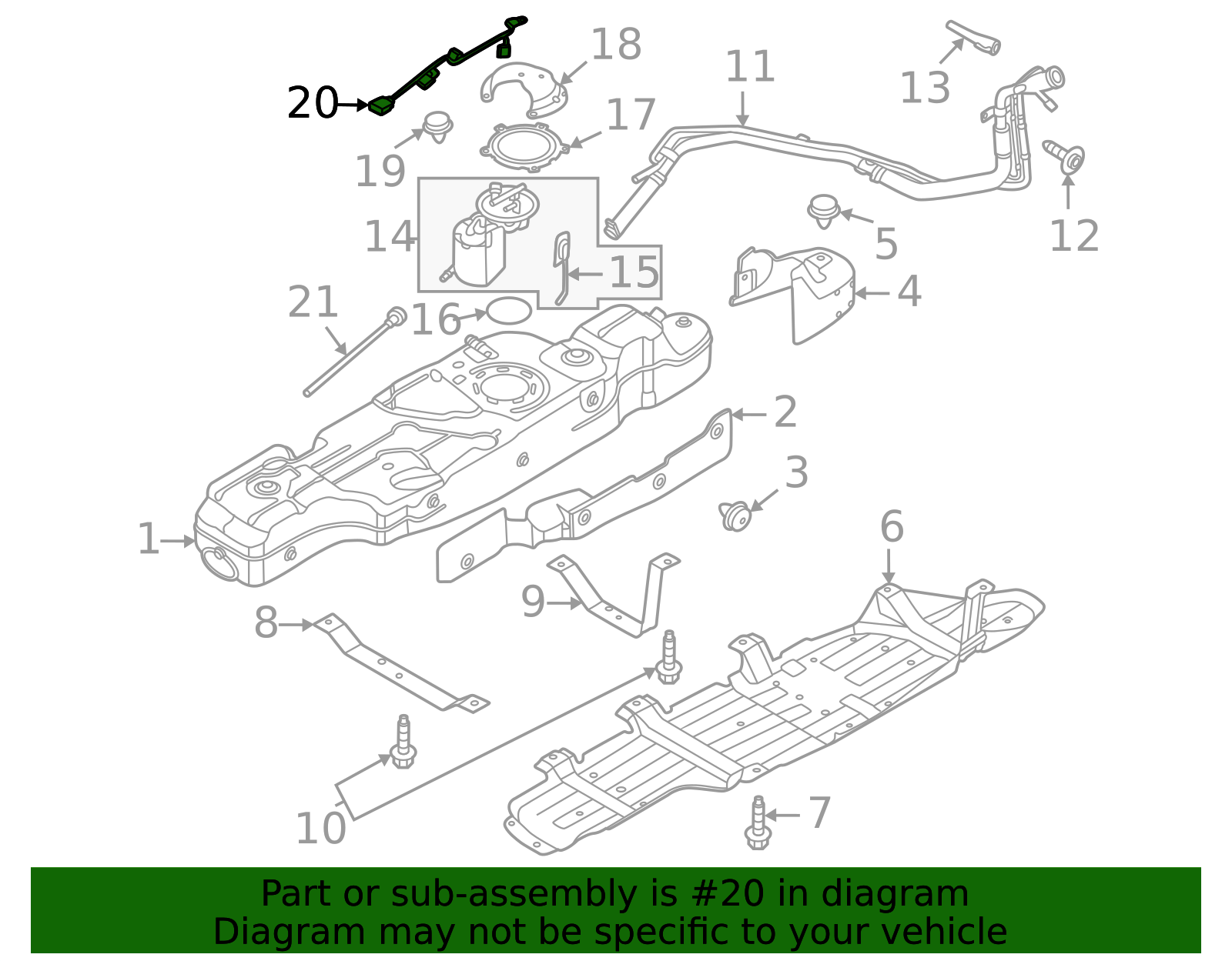 2021-2025 Ford Bronco Fuel Pump Wiring Harness MB3Z-14407-B | Ford OEM ...