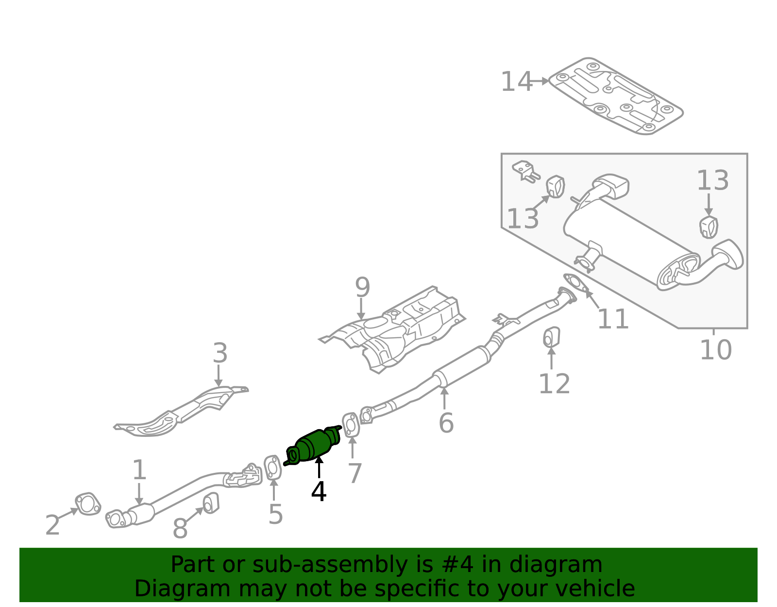 2013-2014 Hyundai Genesis Coupe Catalytic Converter 28950-2C760 | OEM ...