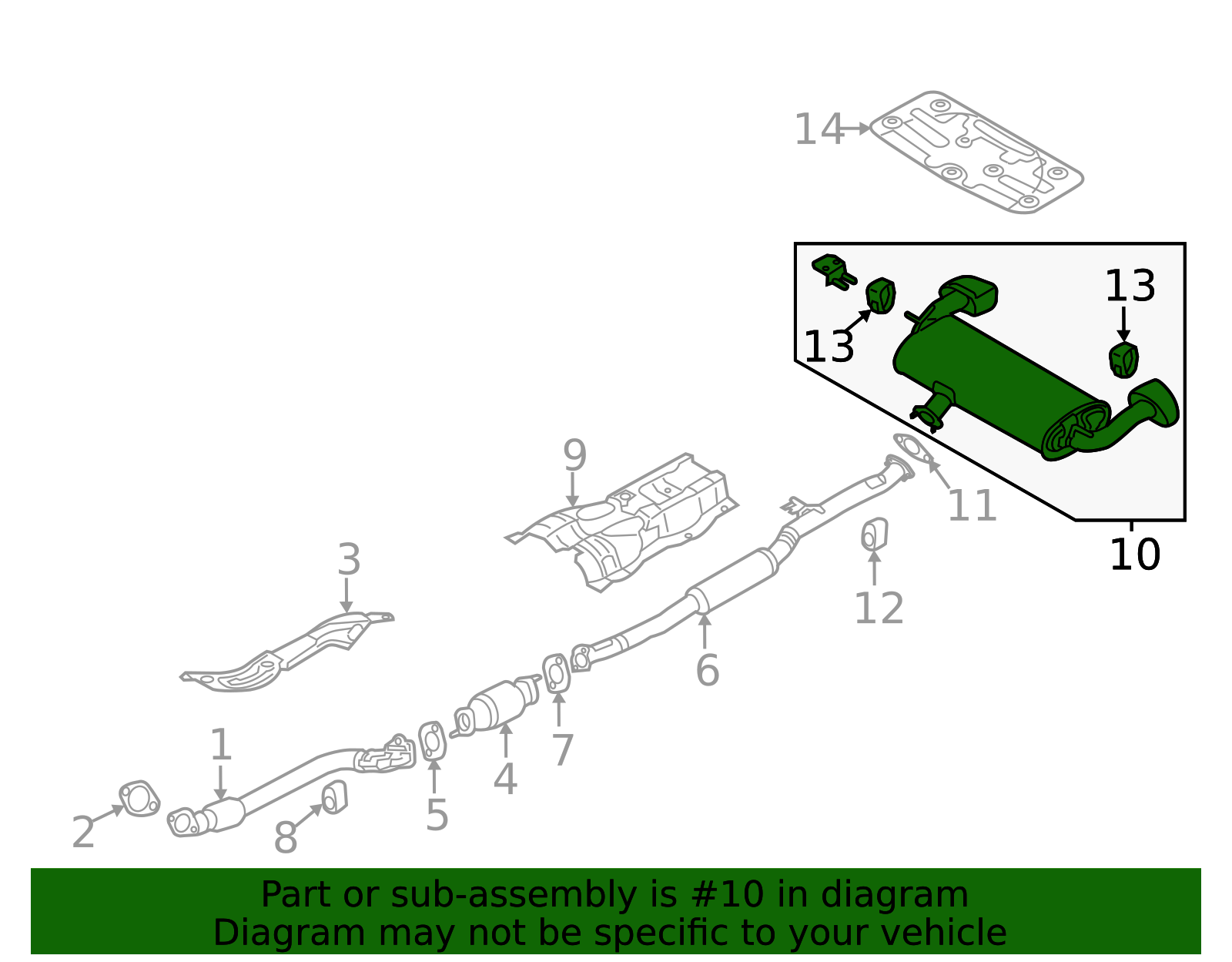 28710-2M570 - Muffler 2013-2014 Hyundai Genesis Coupe | Hyundai ...