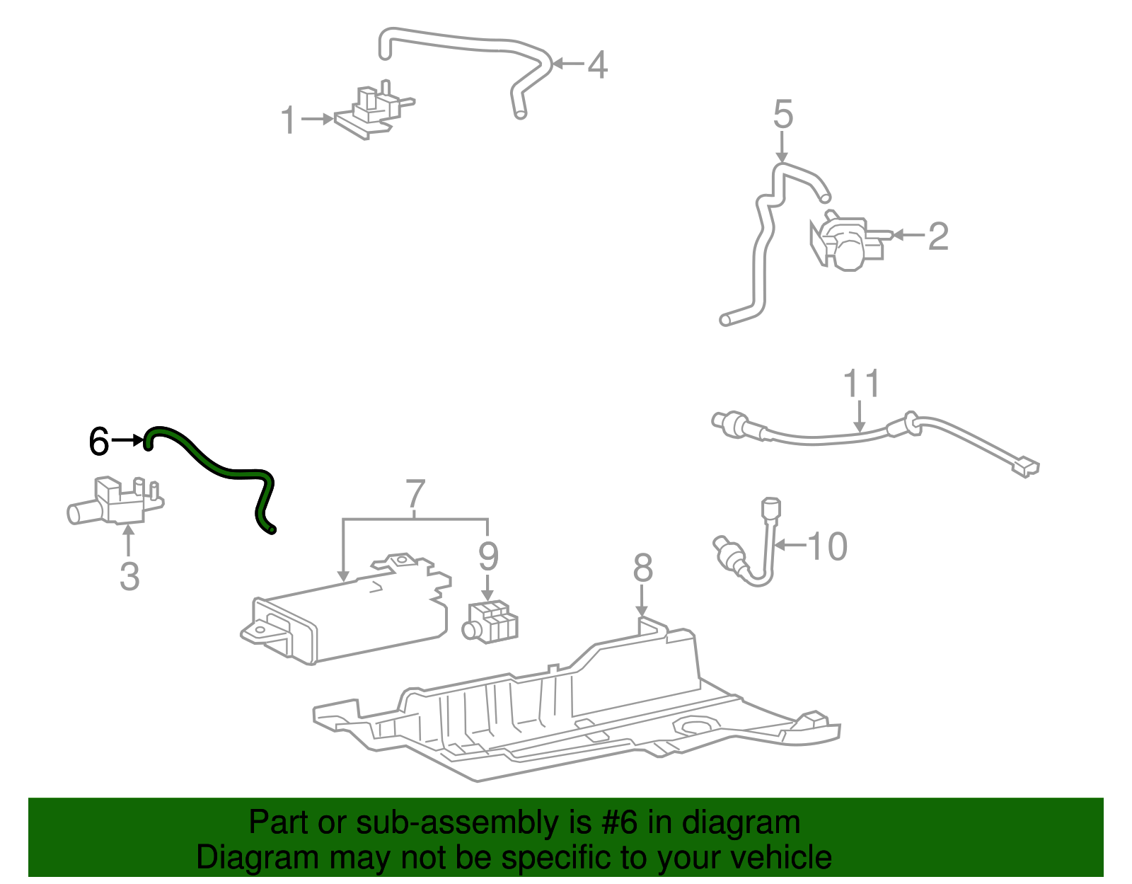 2011-2012 Toyota Sienna 2011-2012 Toyota Sienna - Vacuum Hose 17308 ...