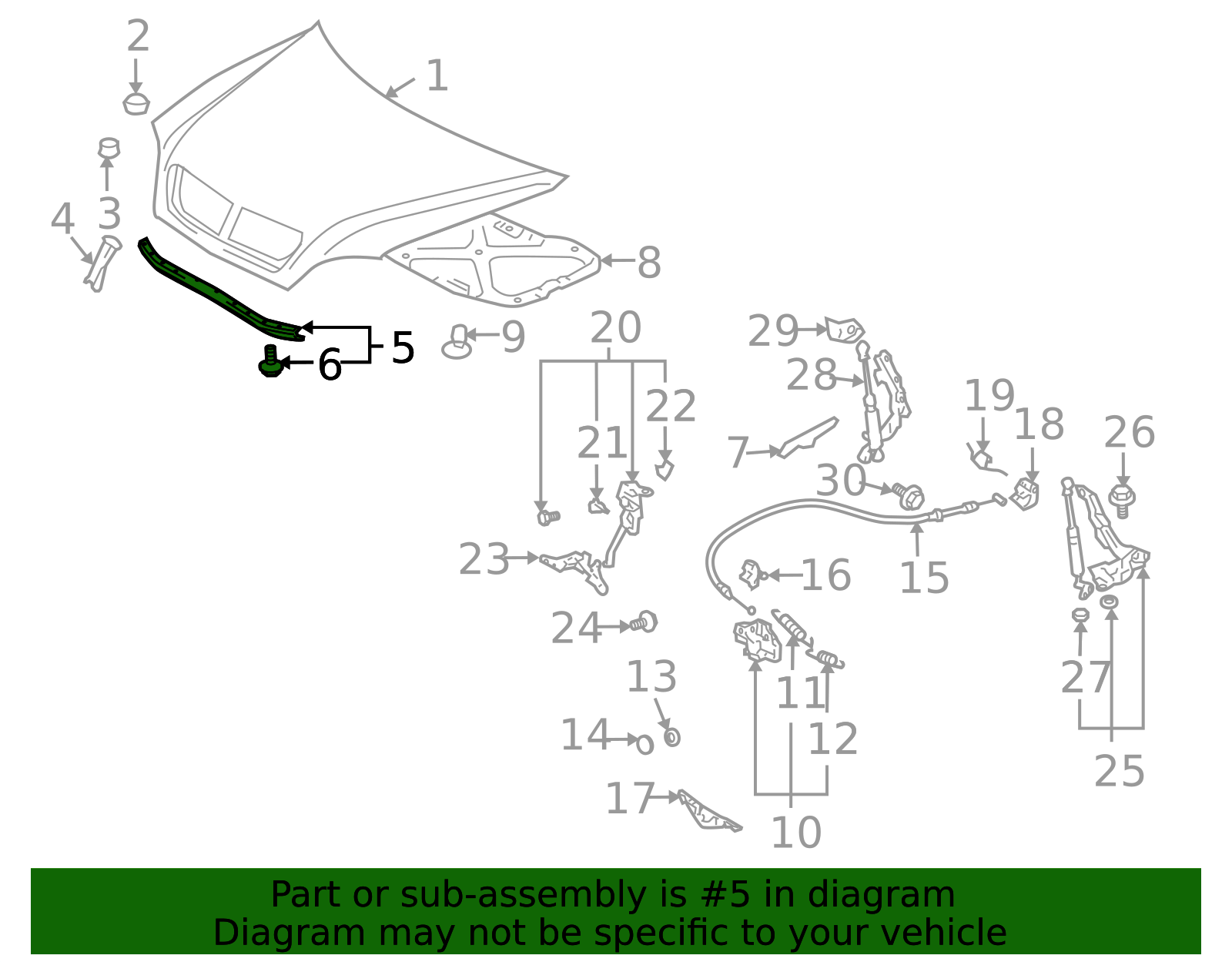 53381-0E010 - Front Seal - 2007-2009 Lexus RX350 | My L Parts