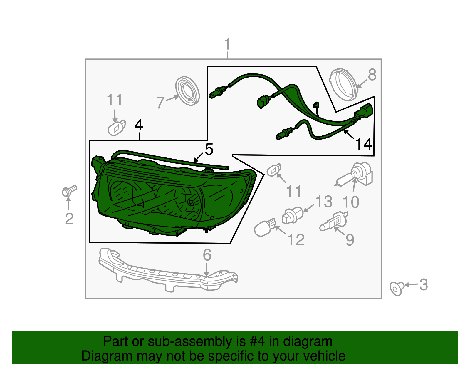 2006-2008 Subaru Forester Housing & Lens 84912SA851 | Buy Subaru Parts