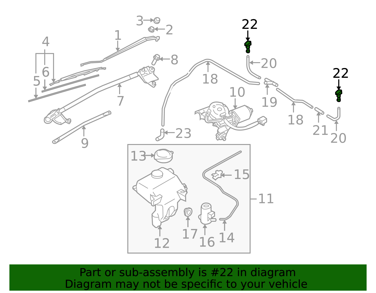 2006-2015 Mazda MX-5 Miata Washer Nozzle NE51-67-510 | TascaParts.com