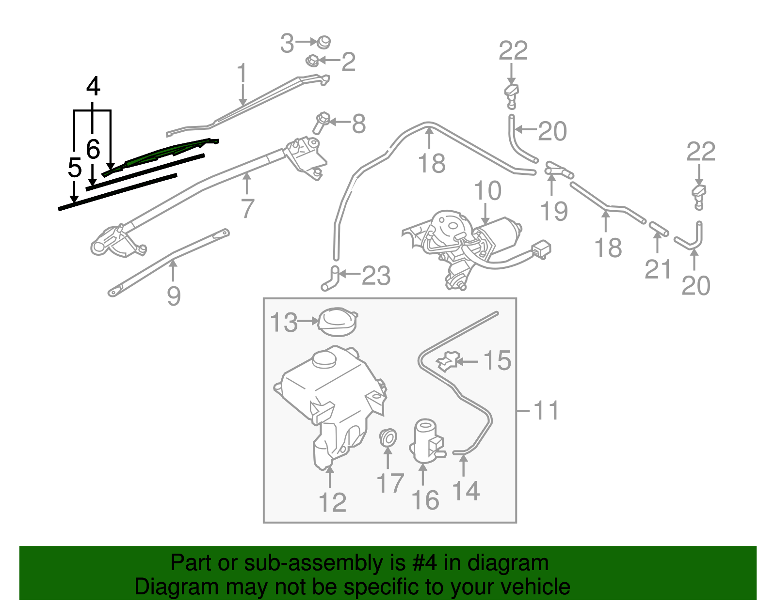 NE52-67-330B - Wiper Blade 2006-2015 Mazda MX-5 Miata | Florida Mazda Parts