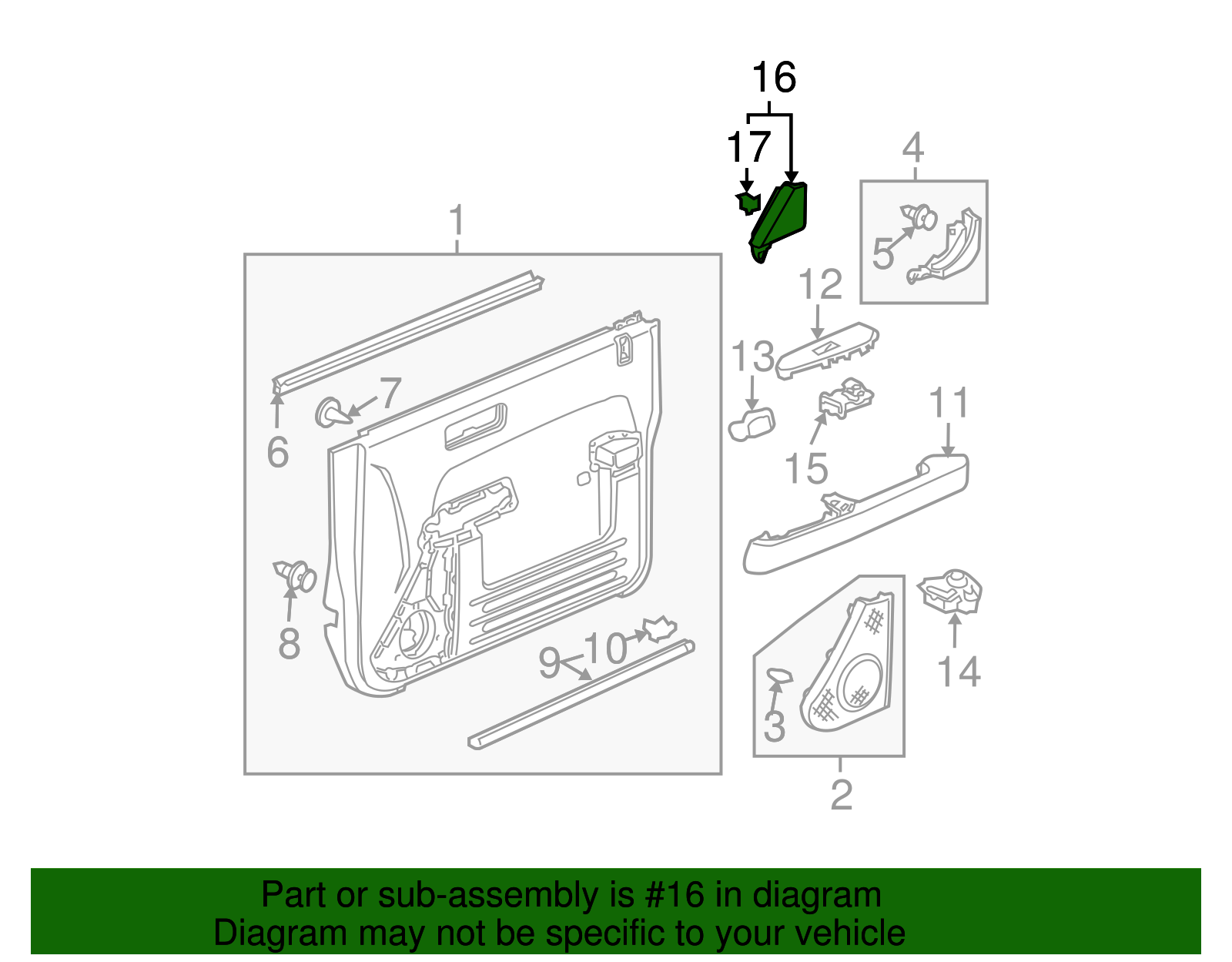 2003-2011 Honda Element Upper Trim Panel 72440-SCV-A00ZA | Cheaper ...